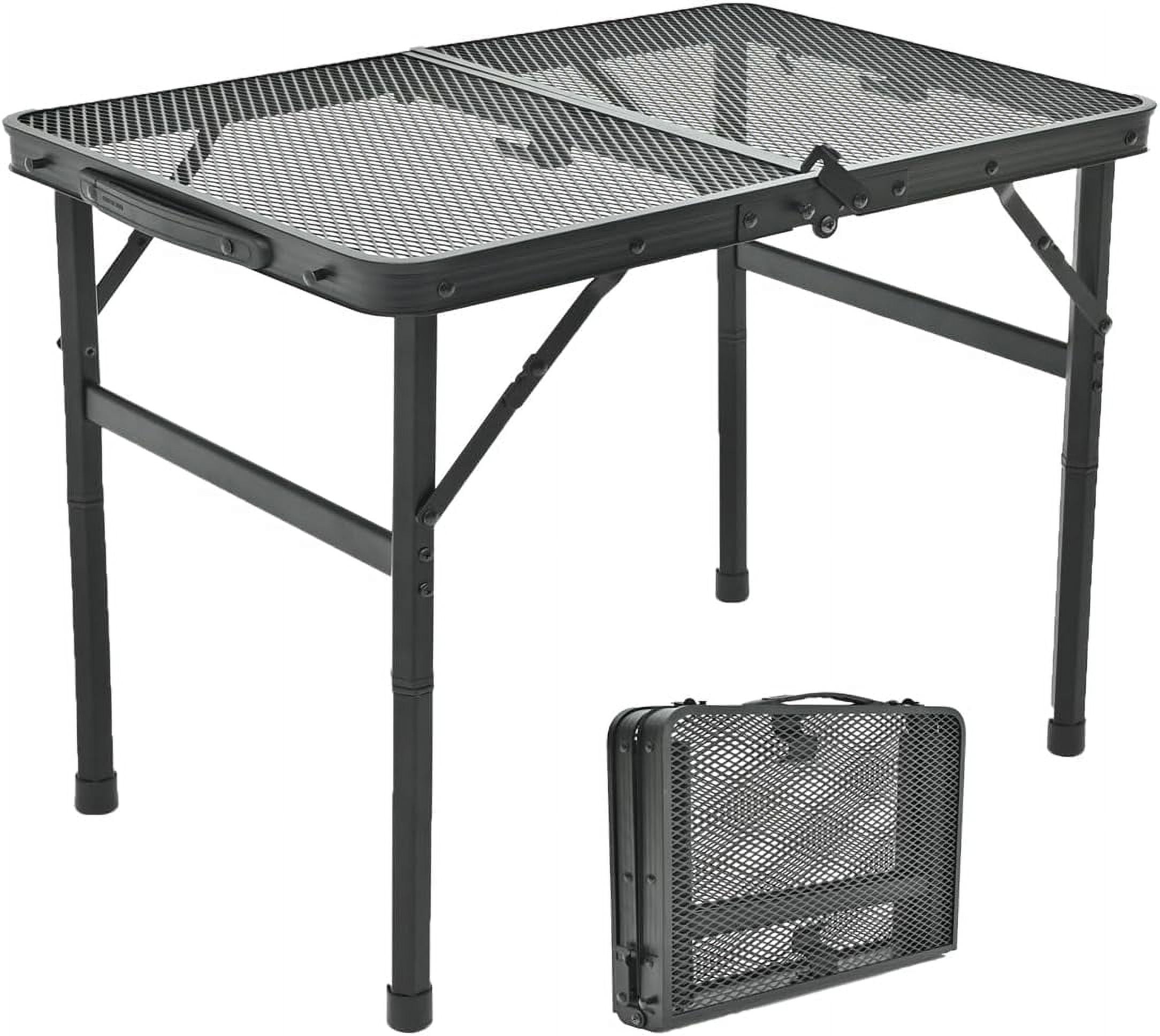 for Grill, Outdoor Picnic Folding Camping Table, Card Table Adjustable ...