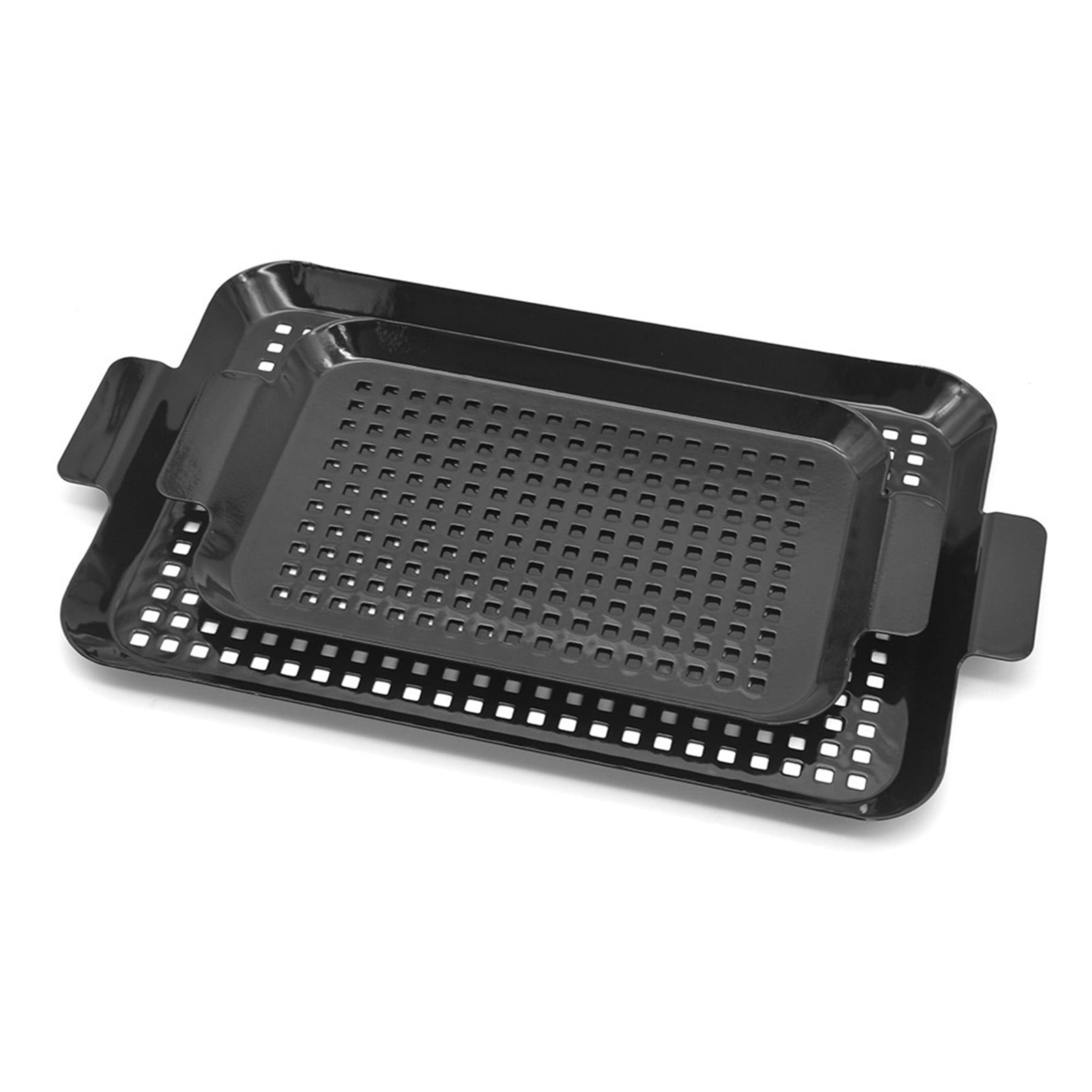 Grill Pan Set of 2, BBQ Grill Topper for Outdoor Grill, Stainless Steel ...