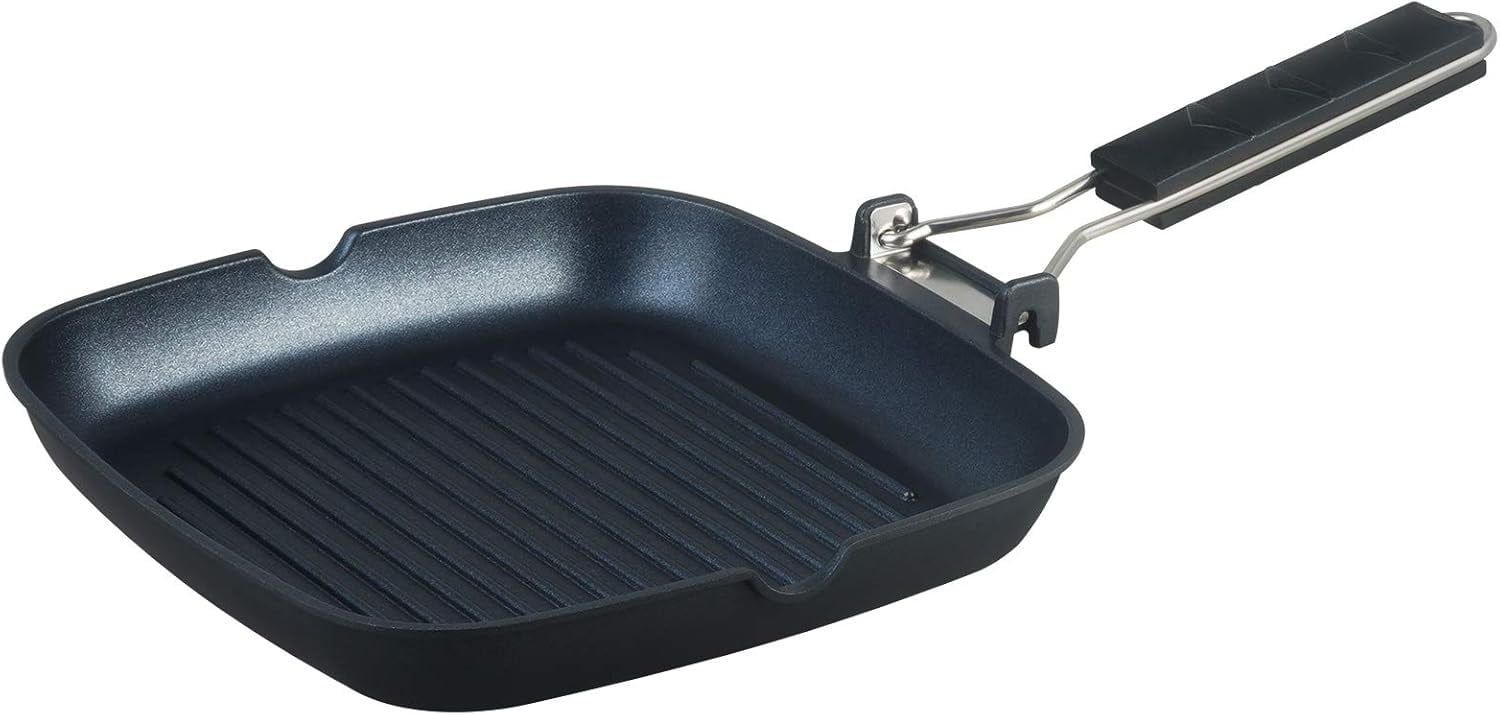 Grill Pan with Folding Handle, Nonstick Grilling Pan for Stove Tops ...