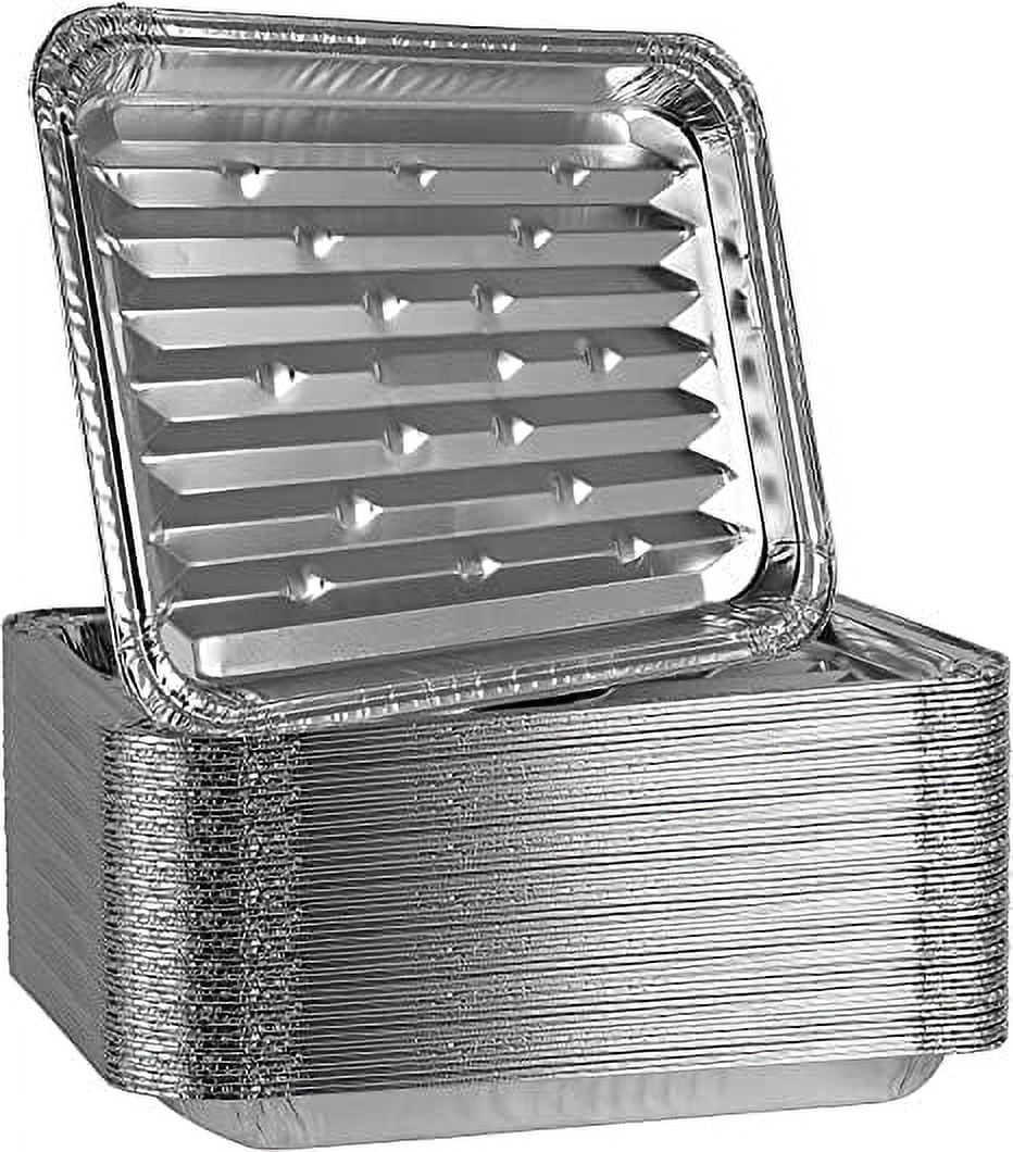 PLASTICPRO Aluminum Foil Grill Pans 9” x 13” Disposable Aluminum Foil ...