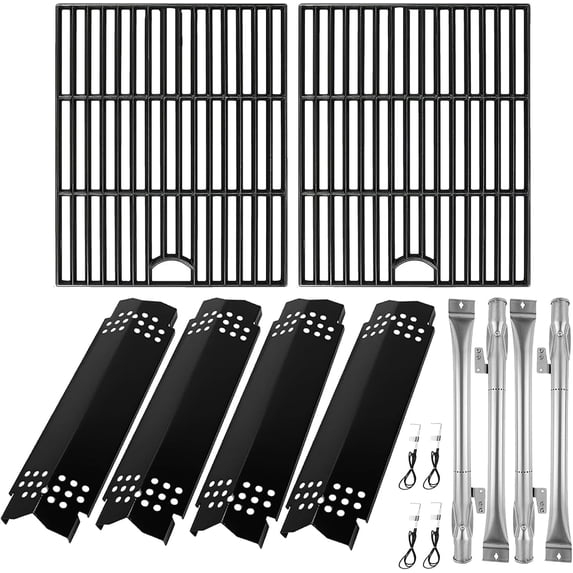 Grill Parts for 4 Burner Gas Grill, Cooking Grate, Heat Plates Shield ...