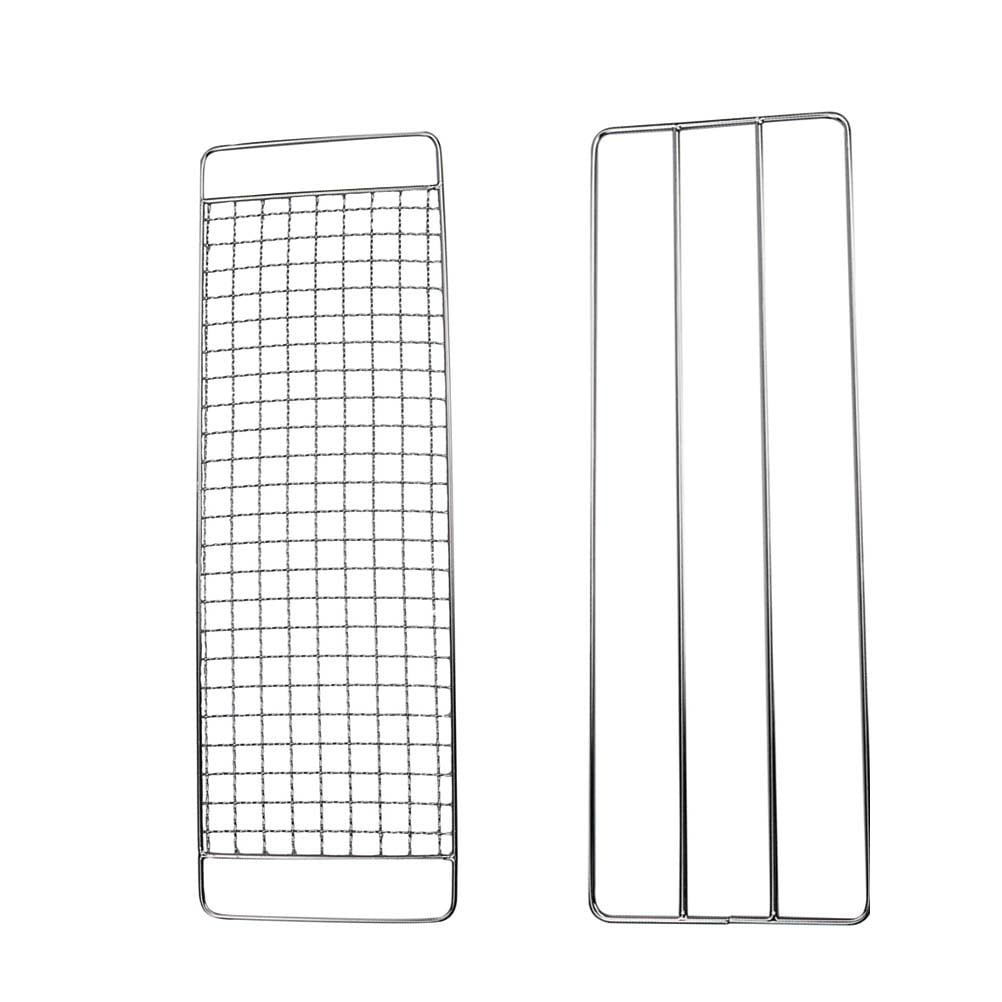 Grill Roasting Rack Stainless Steel Grate Portable Stand Camping Mesh ...
