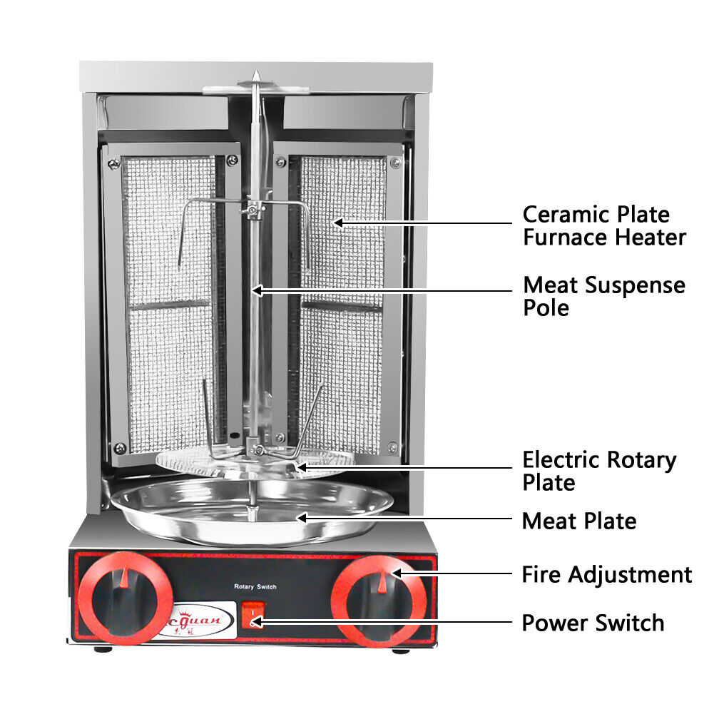 Grill Rotisserie Rotating Rotisserie Oven Shawarma Doner Kebab Machine ...
