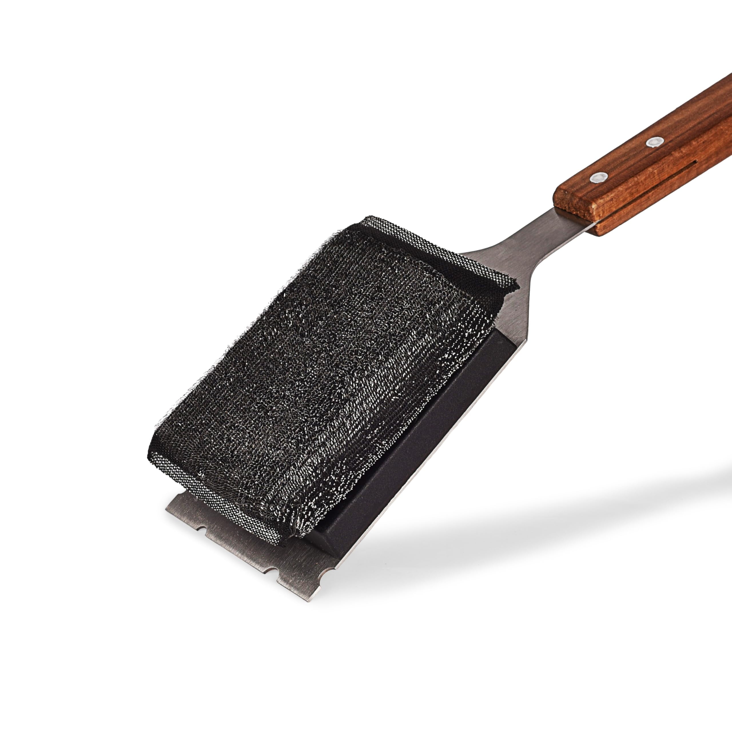 Grill Scrubber and Scraper for Barbecue with Replaceable Scrubber Head ...