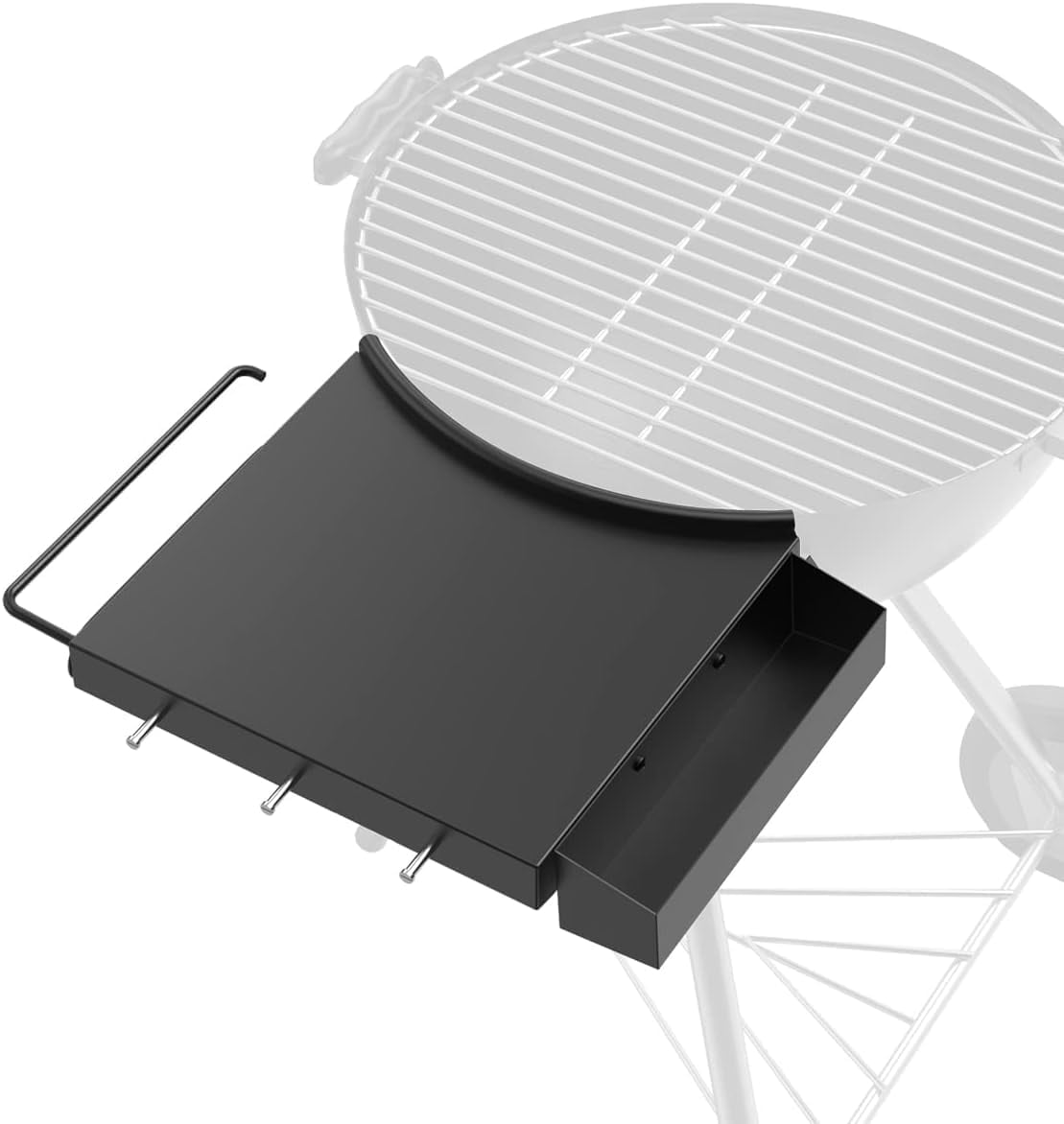 Grill Side Table Shelf for 18" Charcoal Kettle Grills Compatible with ...