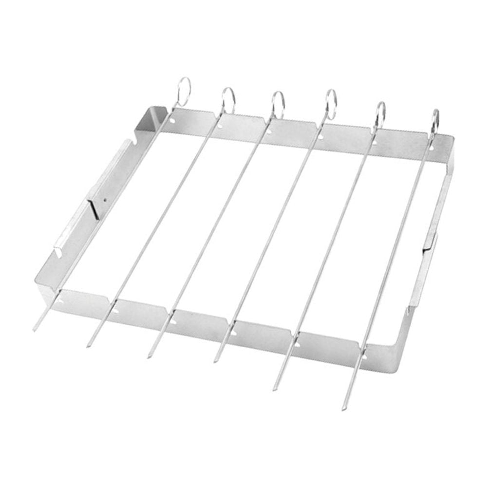 Grill Skewer Outdoor Brazier Burner Warp-proof Grill 32.8x25.5cm Silver ...