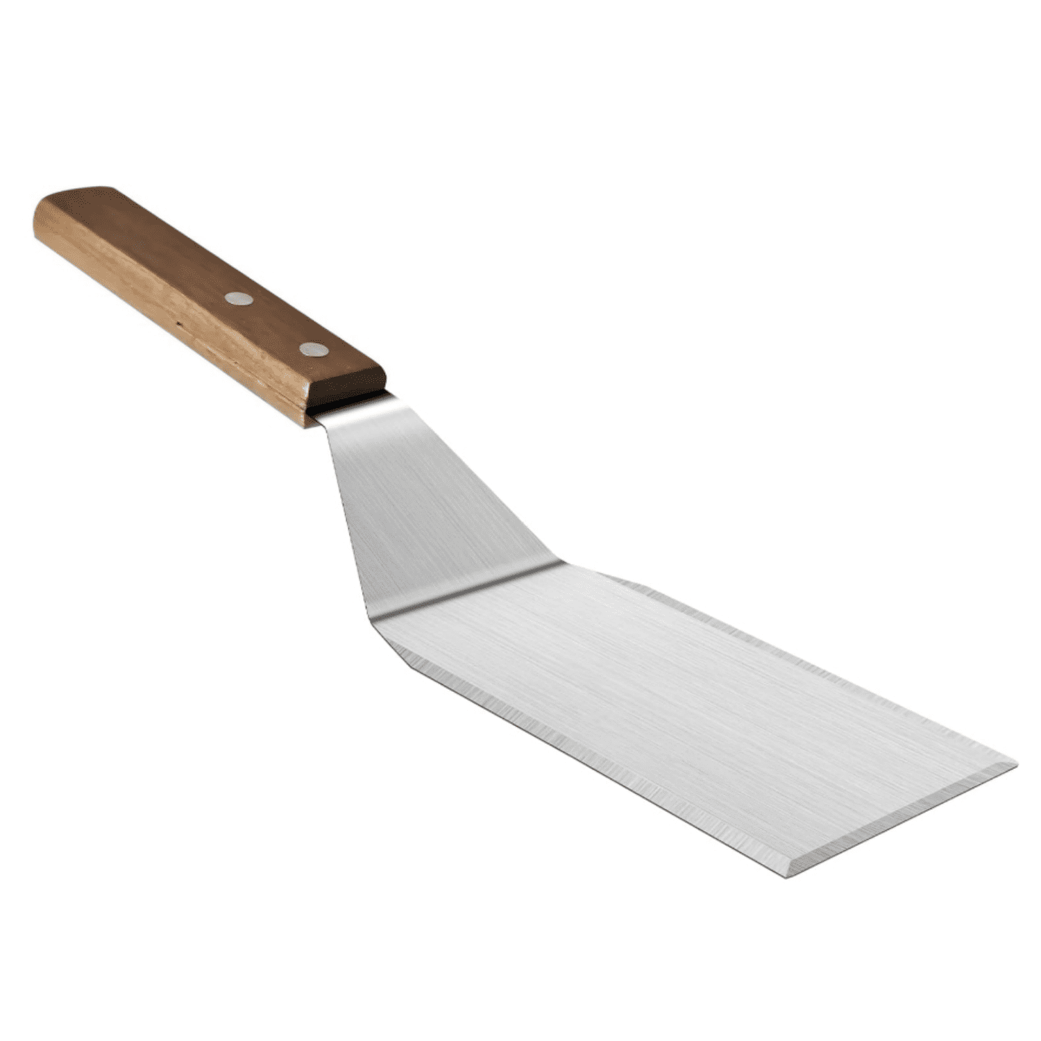 Grill Spatula with Wooden Handle, Stainless Steel Metal Griddle Spatula ...
