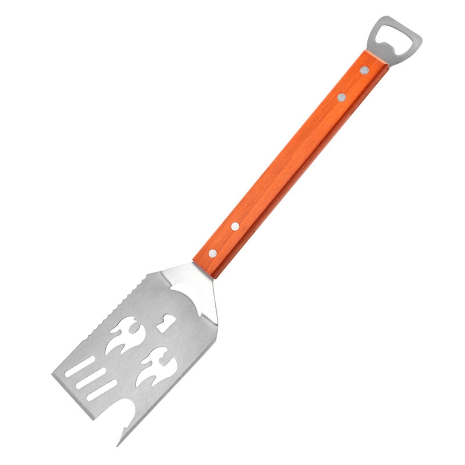 Grill Spatula for Outdoor Grill, BBQ Spatula with Wooden Handle, Father ...