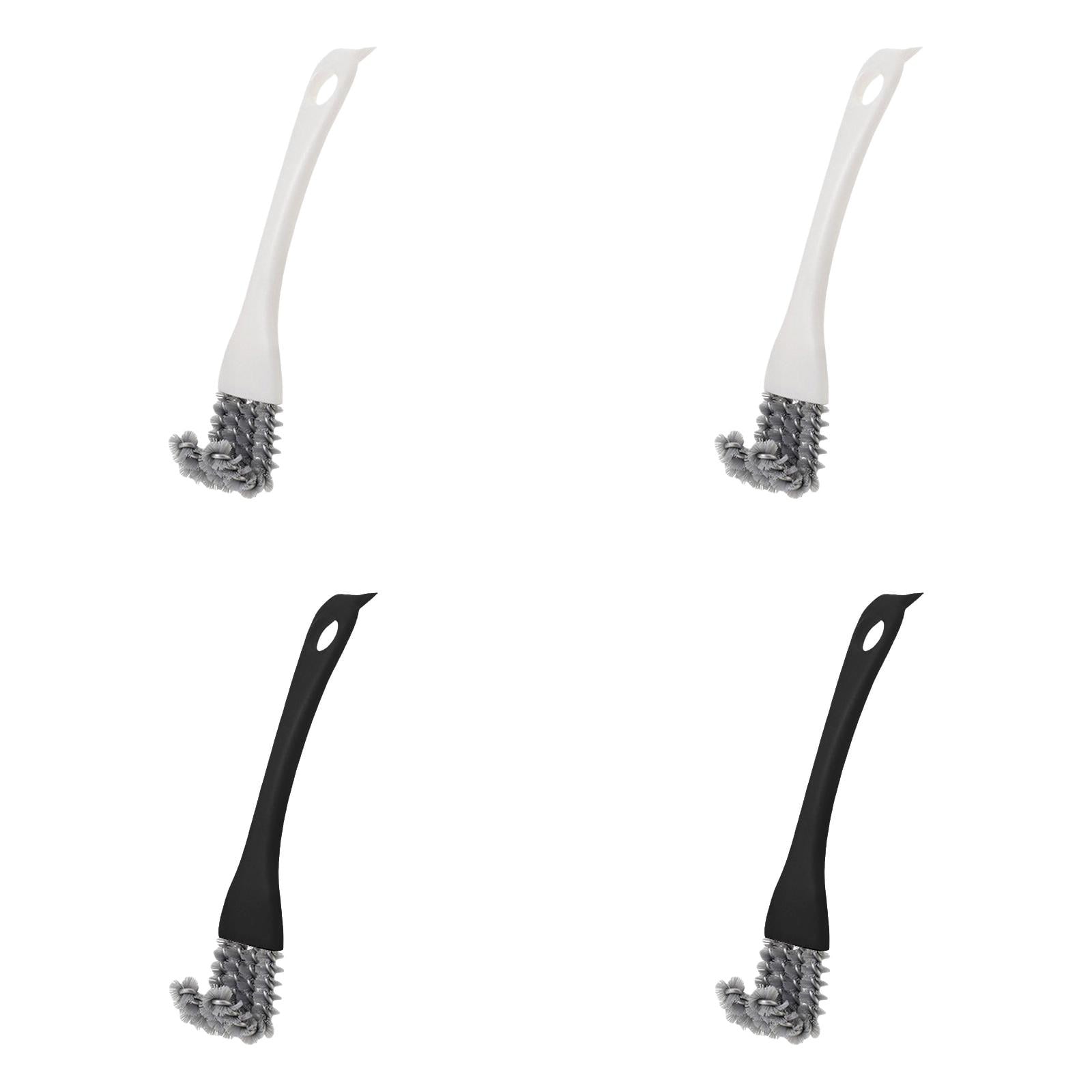 Grill & Stove Cleaning Brush with V Shaped Scraper Non Slip Long Handle ...