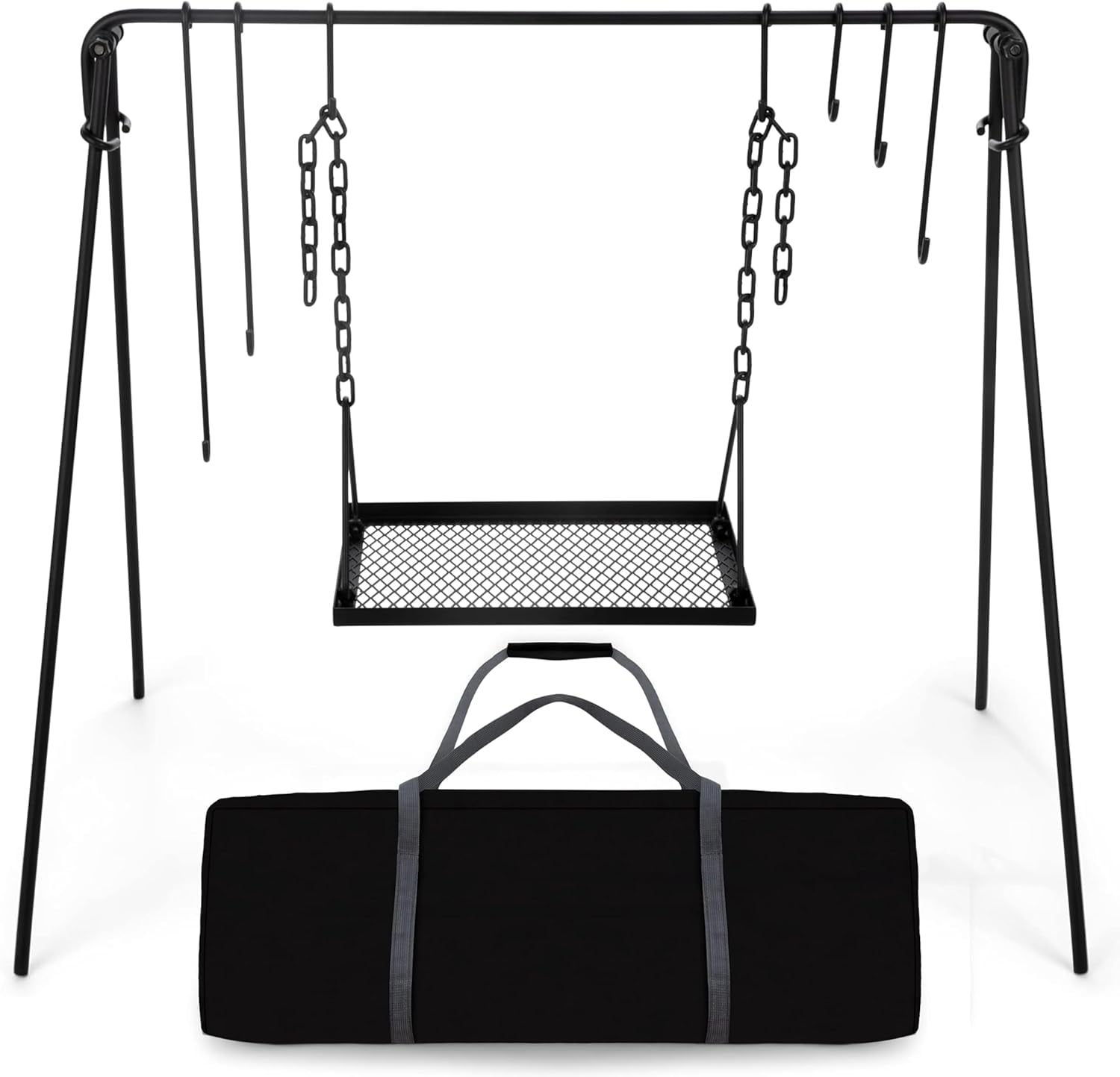 Grill Swing Campfire Cooking Stand BBQ Grill for Cookware & Dutch Oven ...