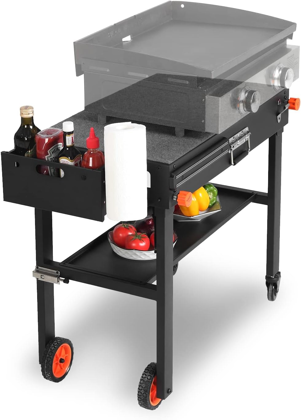 Grill Table for Blackstone Griddle, Portable Griddle Table with Caddy ...