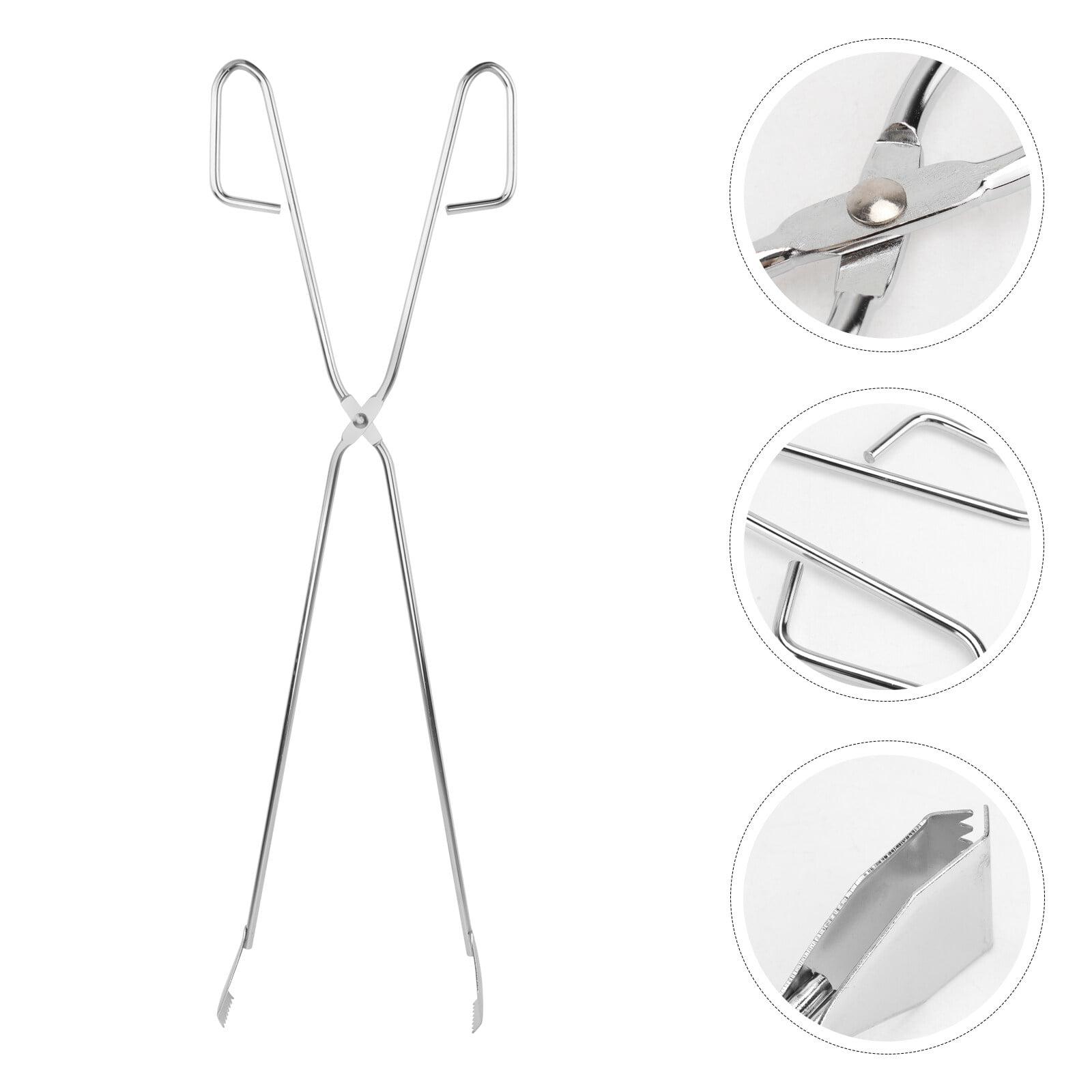 OUNONA Stainless Steel Garbage Tongs for Picking Up Trash Cigarettes ...