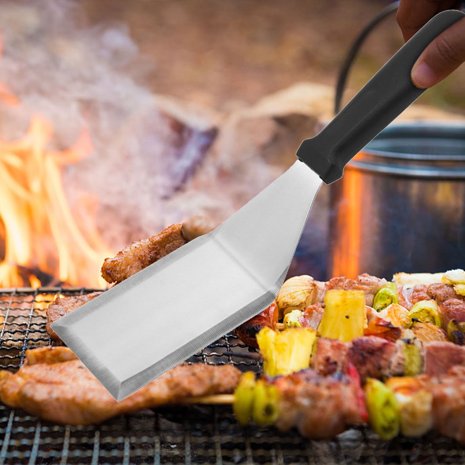 Grill Turner, Stainless Steel Metal Griddle Spatula, Steak Pizza Shovel ...
