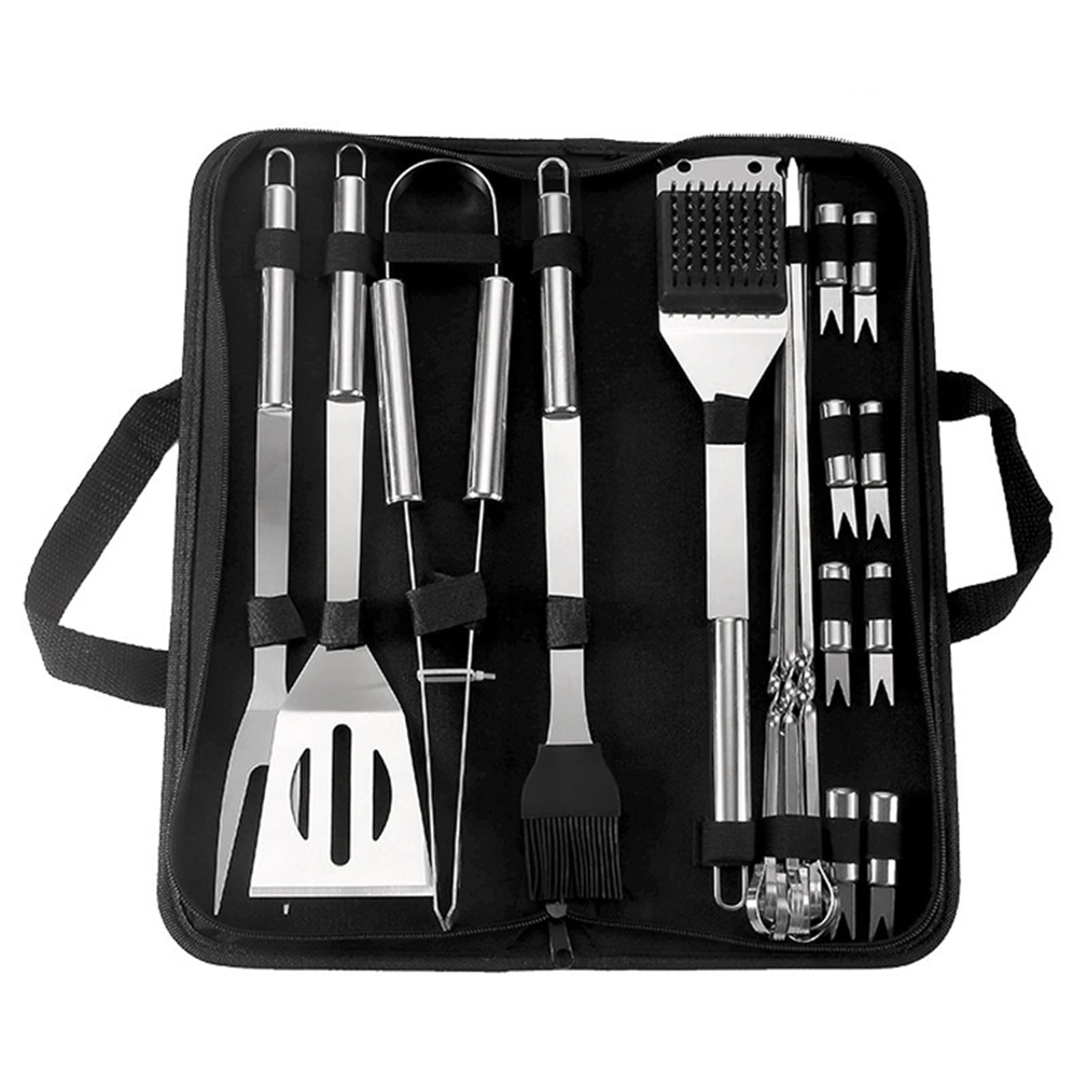 Grill Utensil Set with Wood Handles Bbq Tool Set Stainless Steel ...