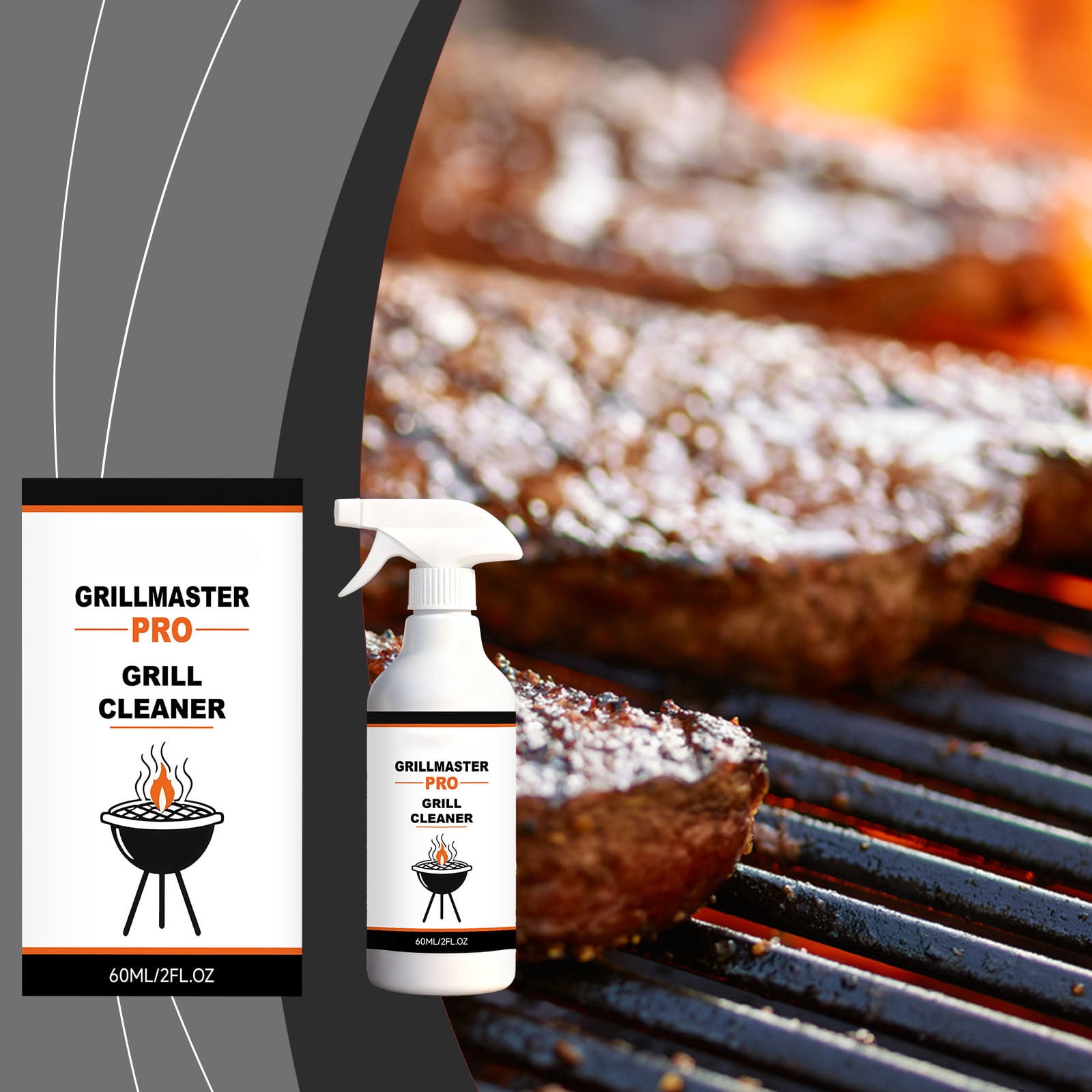 Grill and Oven Cleaner 60ml Heavy Duty Degreaser for BBQ Grates, Racks ...