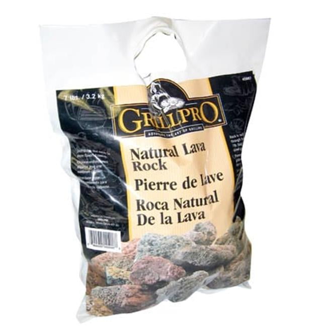 GrillPro 45887 Natural Lava Rock, For: Gas Grills, Fireplace and ...