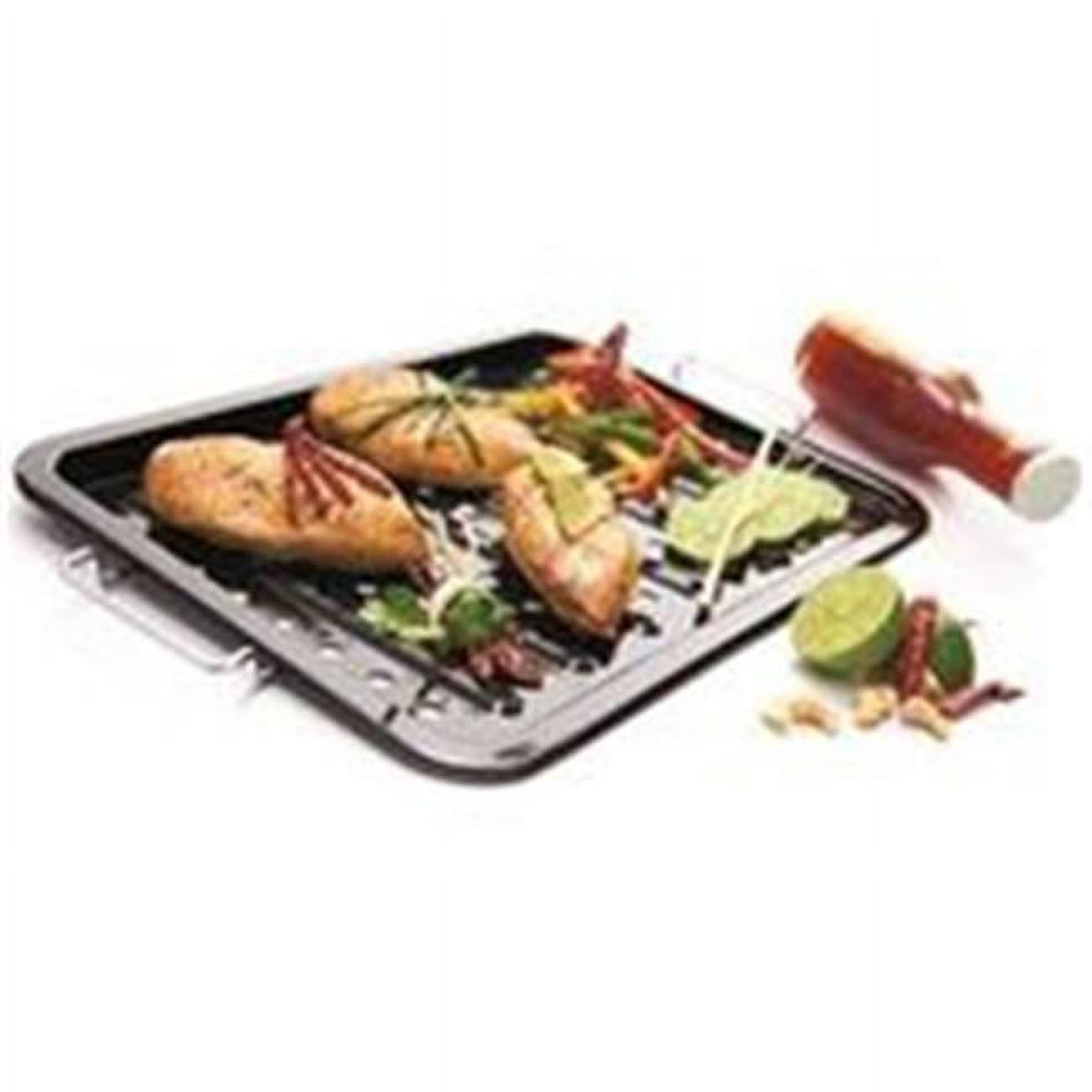 GrillPro Grill Topper, Stainless Steel Handle, Porcelain Coated ...