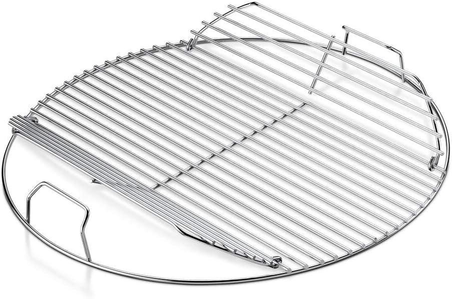 GrillSpot BBQ Plated Steel Hinged Cooking Grate | Replacement Part | Designed to Fit Weber 22.5 ...