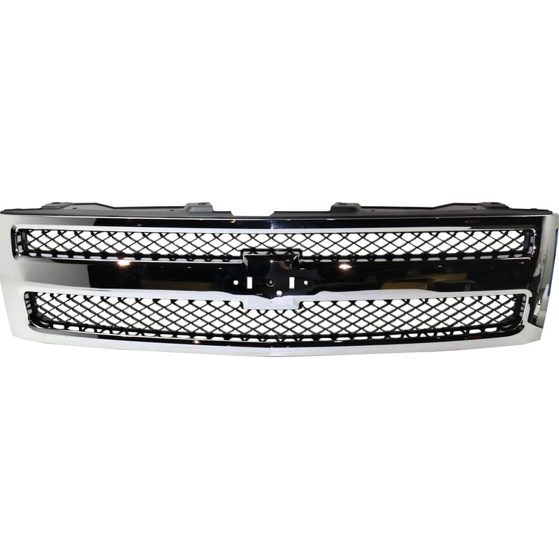 Grille Assembly Chrome For 2007-2013 Chevrolet Silverado 1500 - Walmart.com