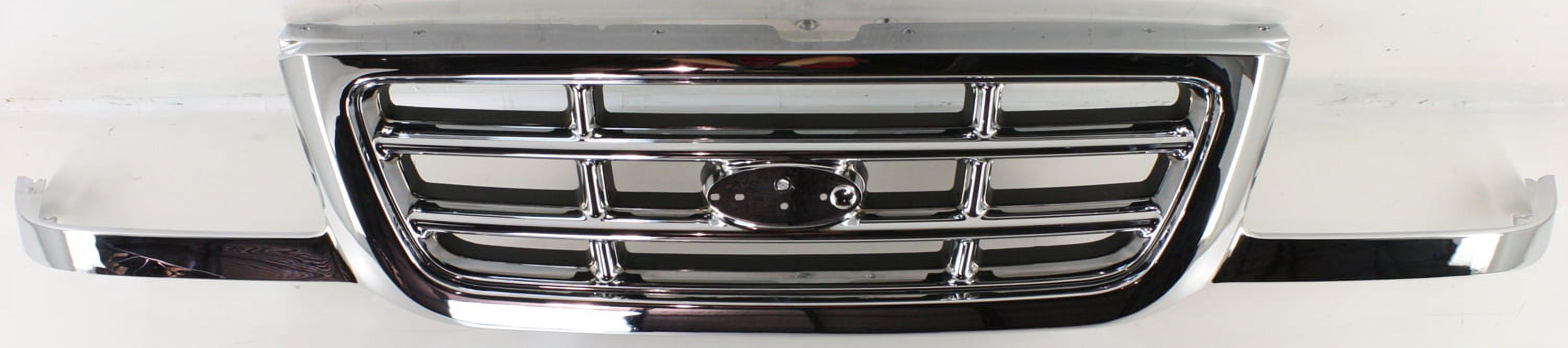 Grille Assembly Compatible with 2001-2003 Ford Ranger Chrome Shell and ...