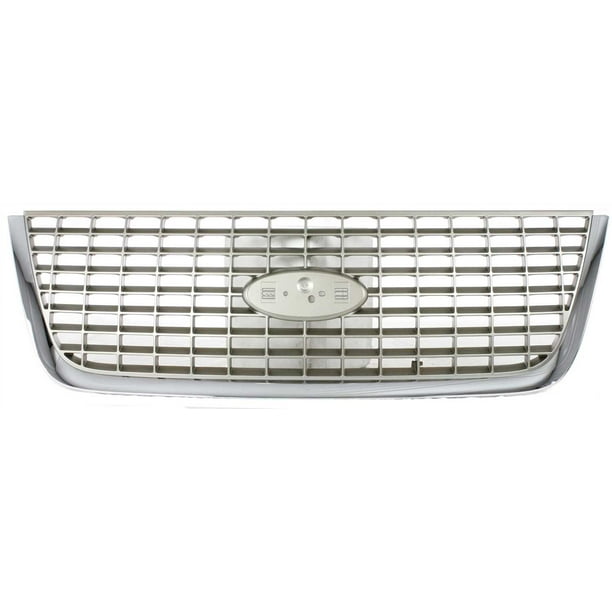 Grille Assembly Compatible With 2003-2006 Ford Expedition Chrome Shell ...
