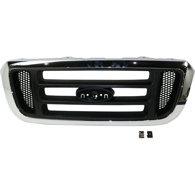 Grille Assembly Compatible With 2004-2005 Ford Ranger Chrome Shell with ...