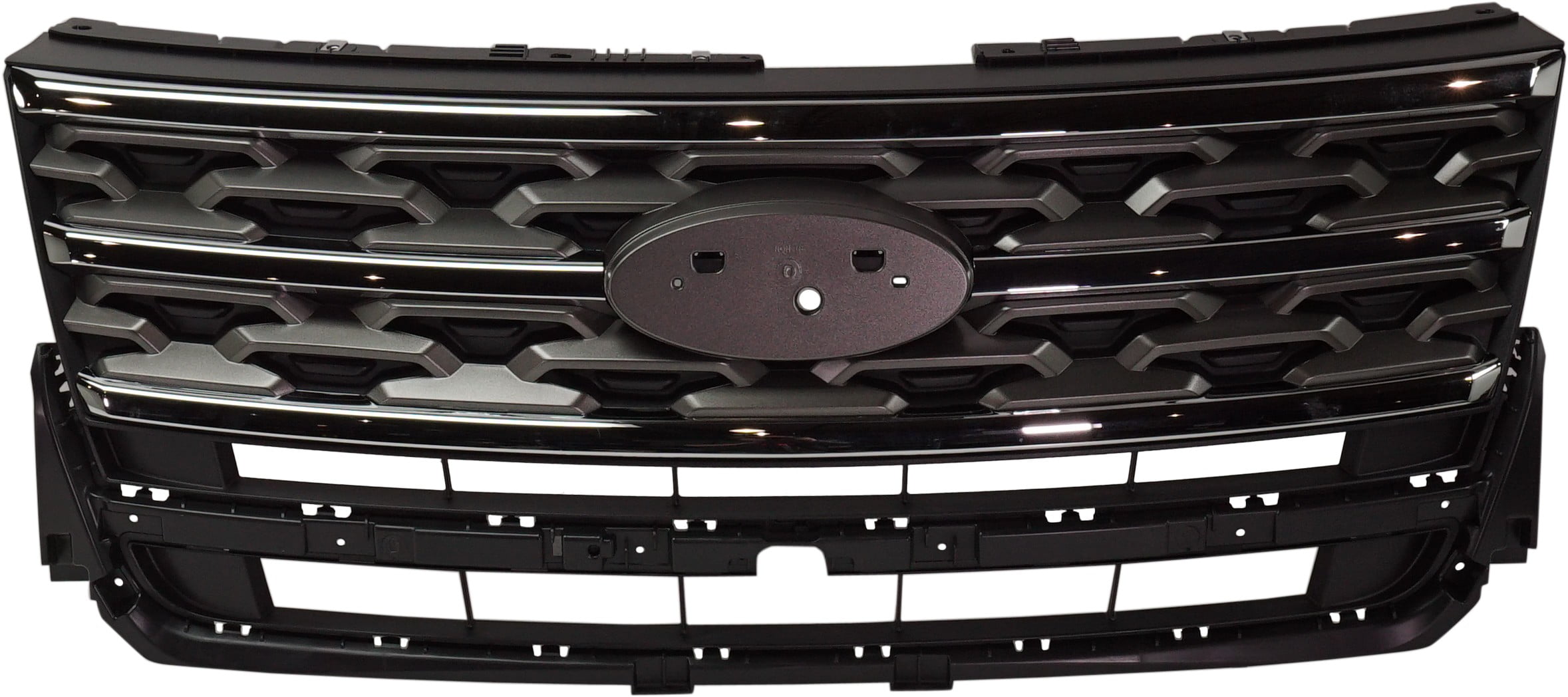Grille Assembly Compatible with 2018-2019 Ford Explorer Gray CAPA ...