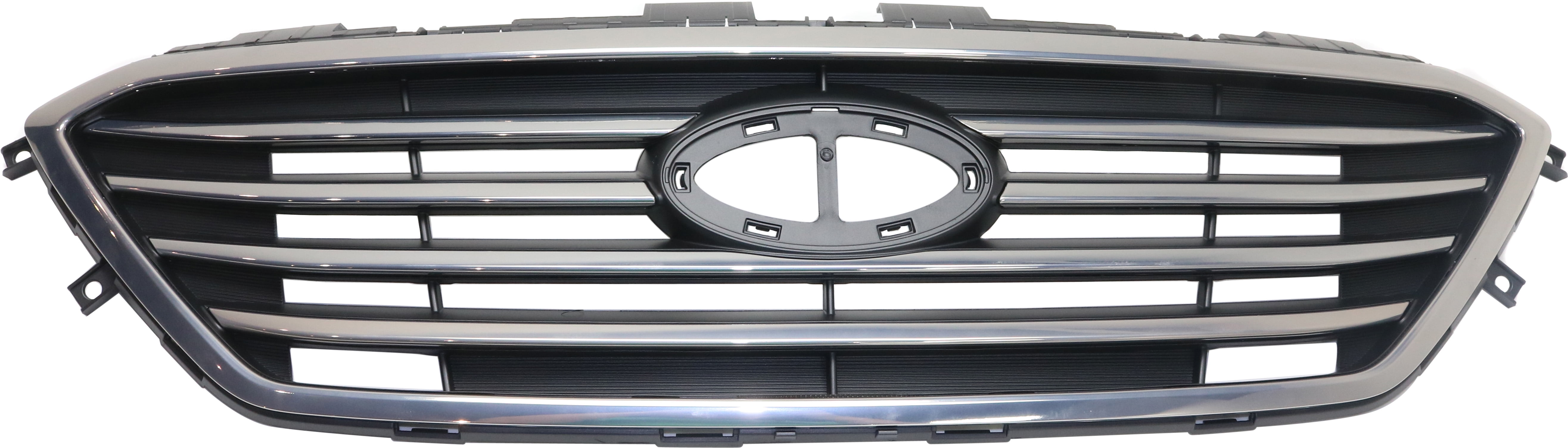 Grille Assembly Compatible with HYUNDAI SONATA 2015-2017 Painted-Silver ...