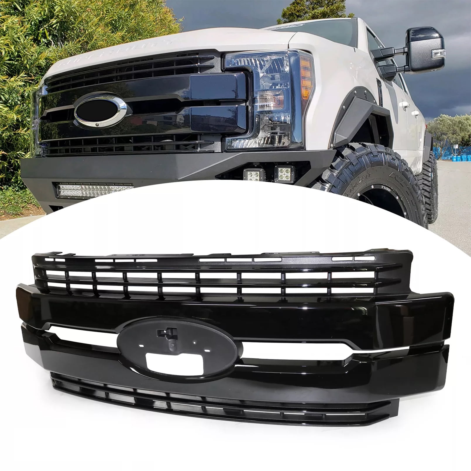 Grille Assembly Fit For 2017 2018 2019 Ford F250 F350 F450 Super Duty ...