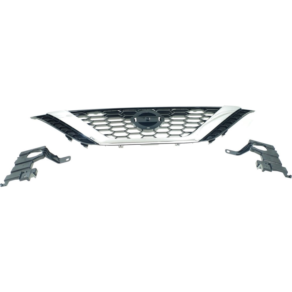 Grille Assembly For 2016-2019 Nissan Sentra Chrome Shell with Gloss ...