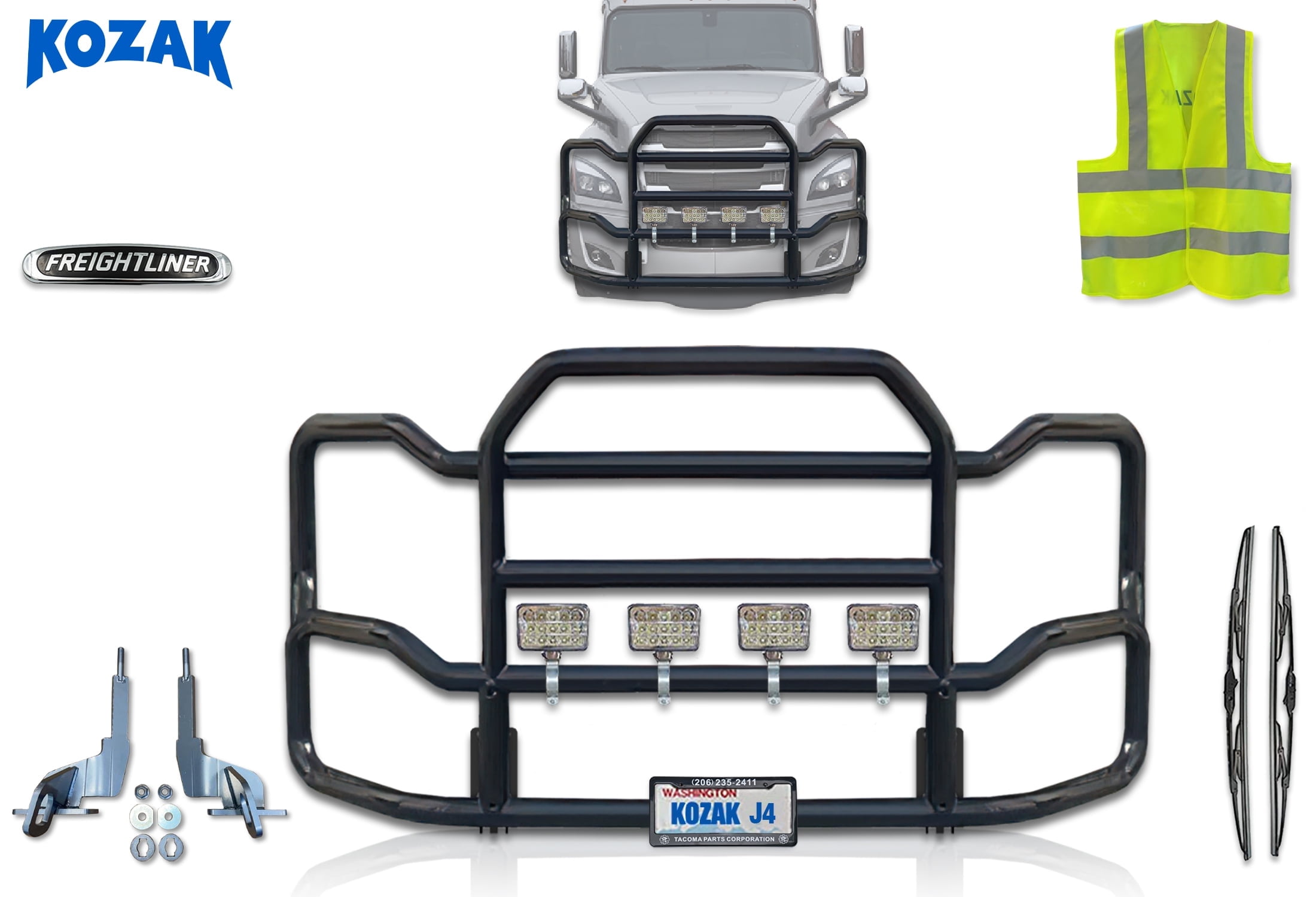 Grille Deer Moose Bumper Guard for Freightliner Cascadia 2018-2024 ...