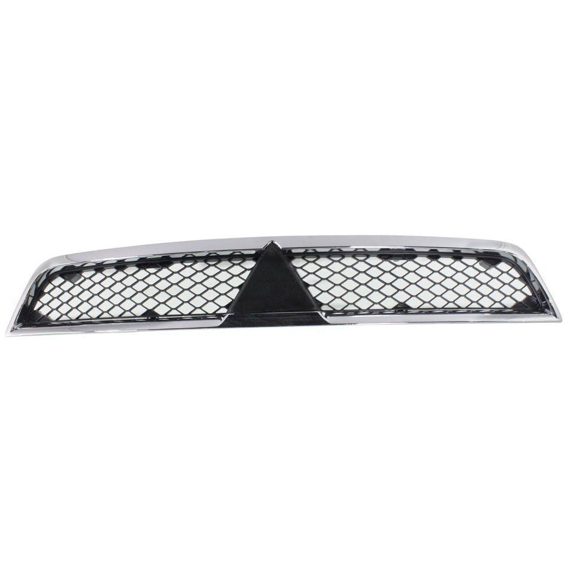 Grille For 2008-2012 2014-2015 Mitsubishi Lancer Chrome Shell w/ Black ...