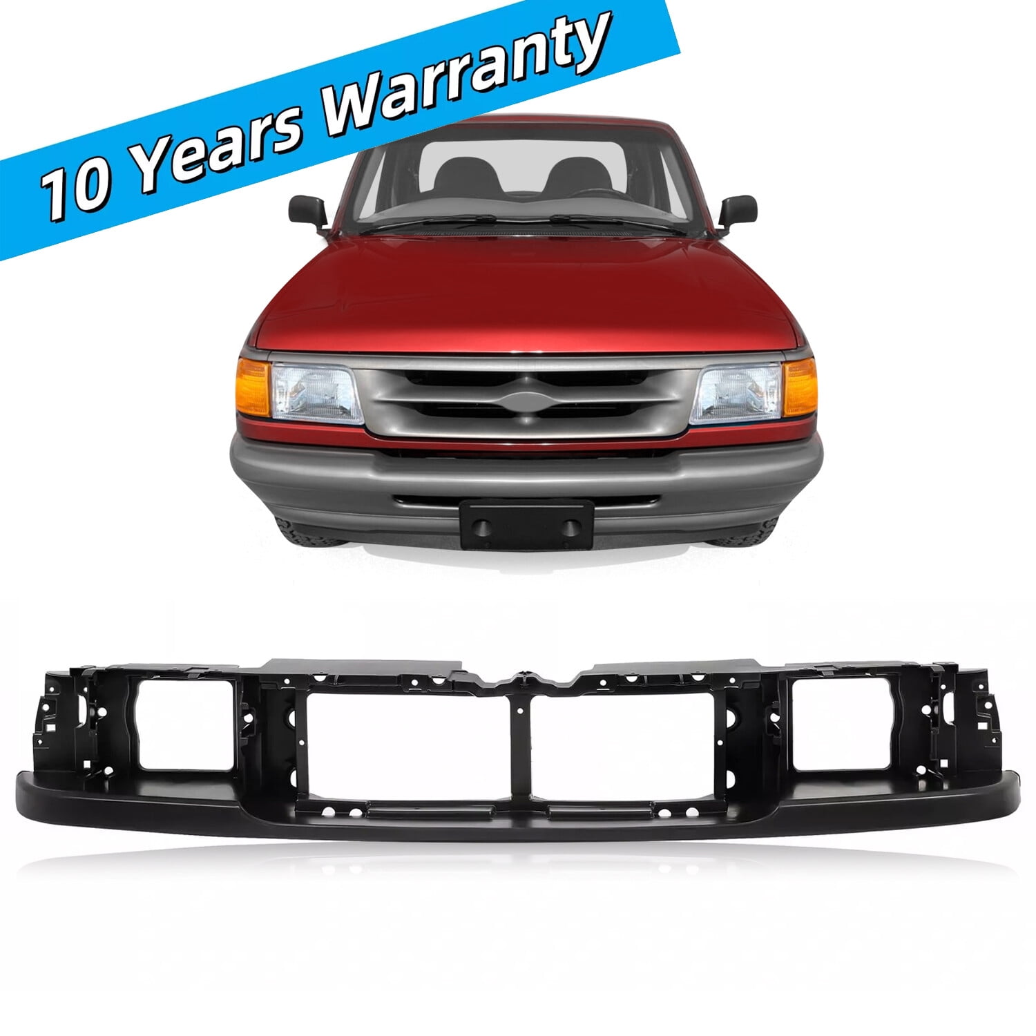 Grille Header Panel For Ford Ranger 1993-1997 Grille Mount PP Plastic ...