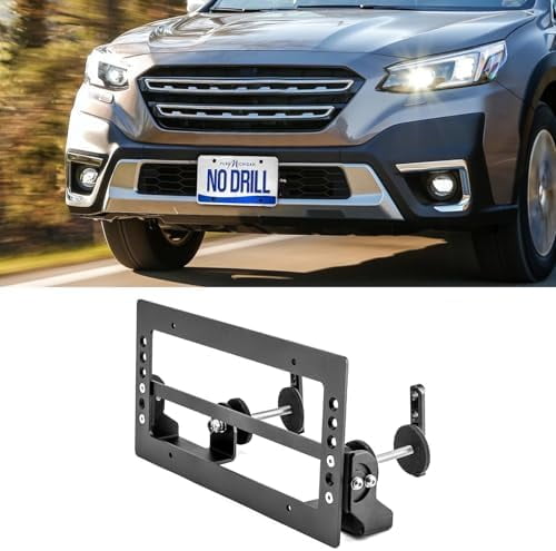Grille License Plate Holder Front Mount Bracket All-Around Adjustable ...