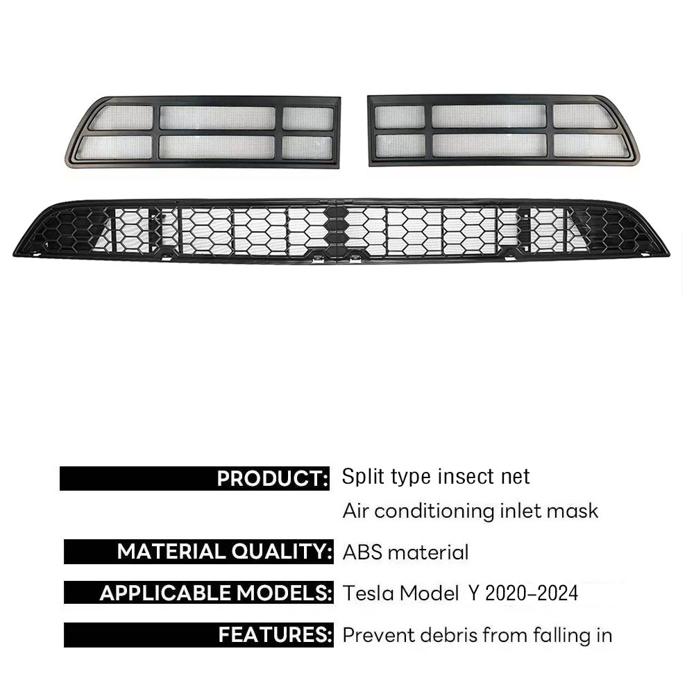 Grille Mesh Inserts for Tesla Model Y 2021-2024 Front Air Inlet Vent ...
