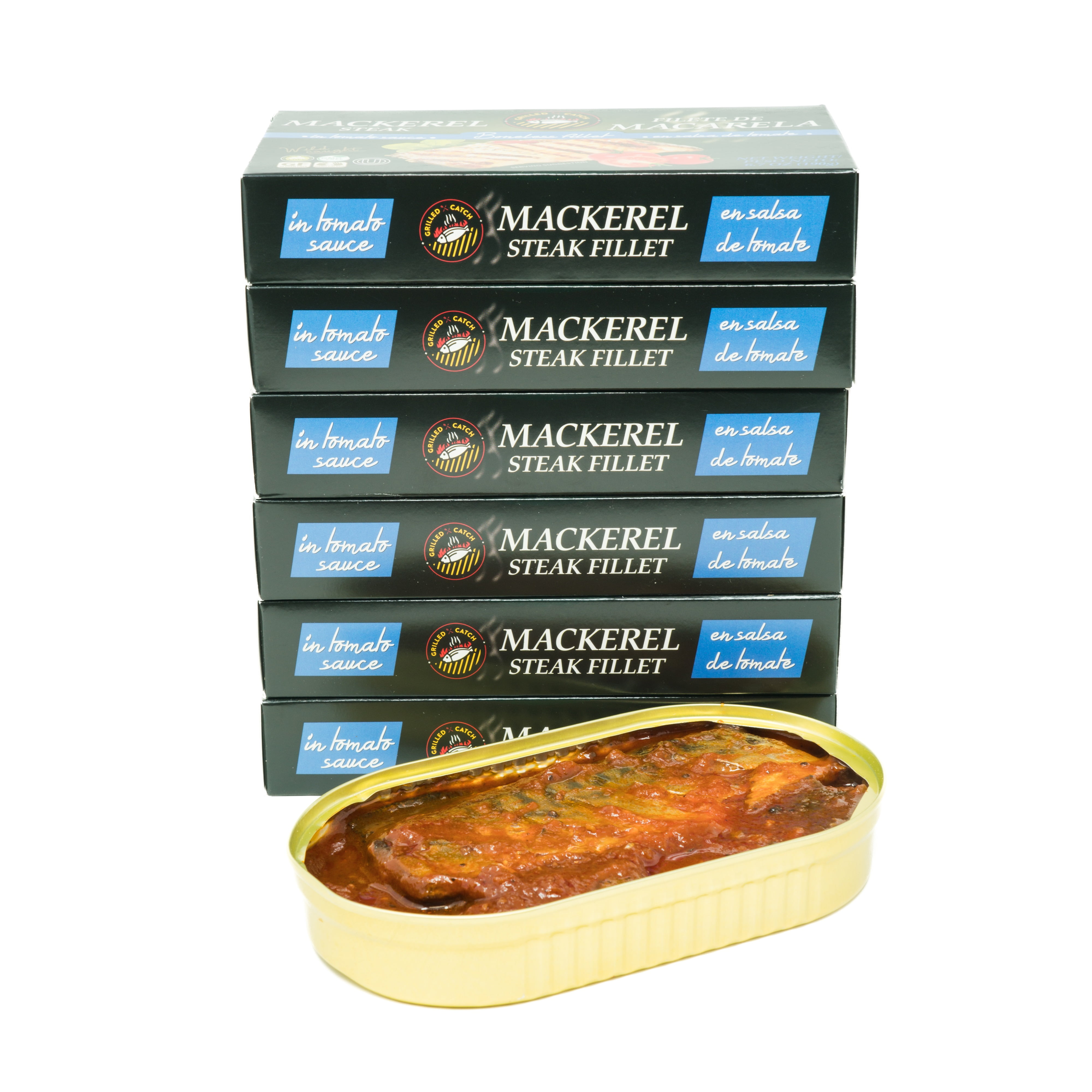 Grilled Catch Mackerel Fillet Grilled Boneless Steak 6.7 oz in Tomato ...