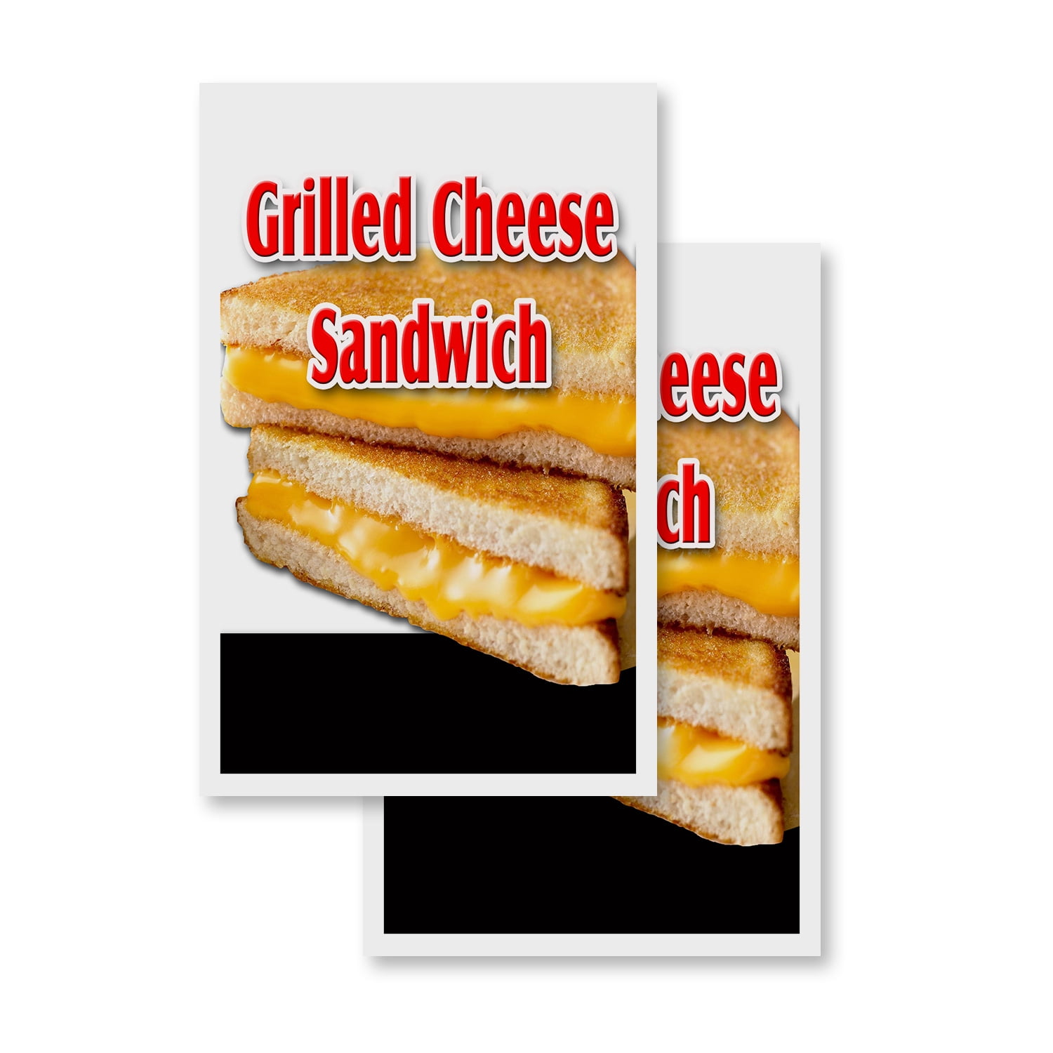 Grilled Cheese Sandwich (2-PACK) 24" x 36" Vinyl Decals | Sign Insert ...