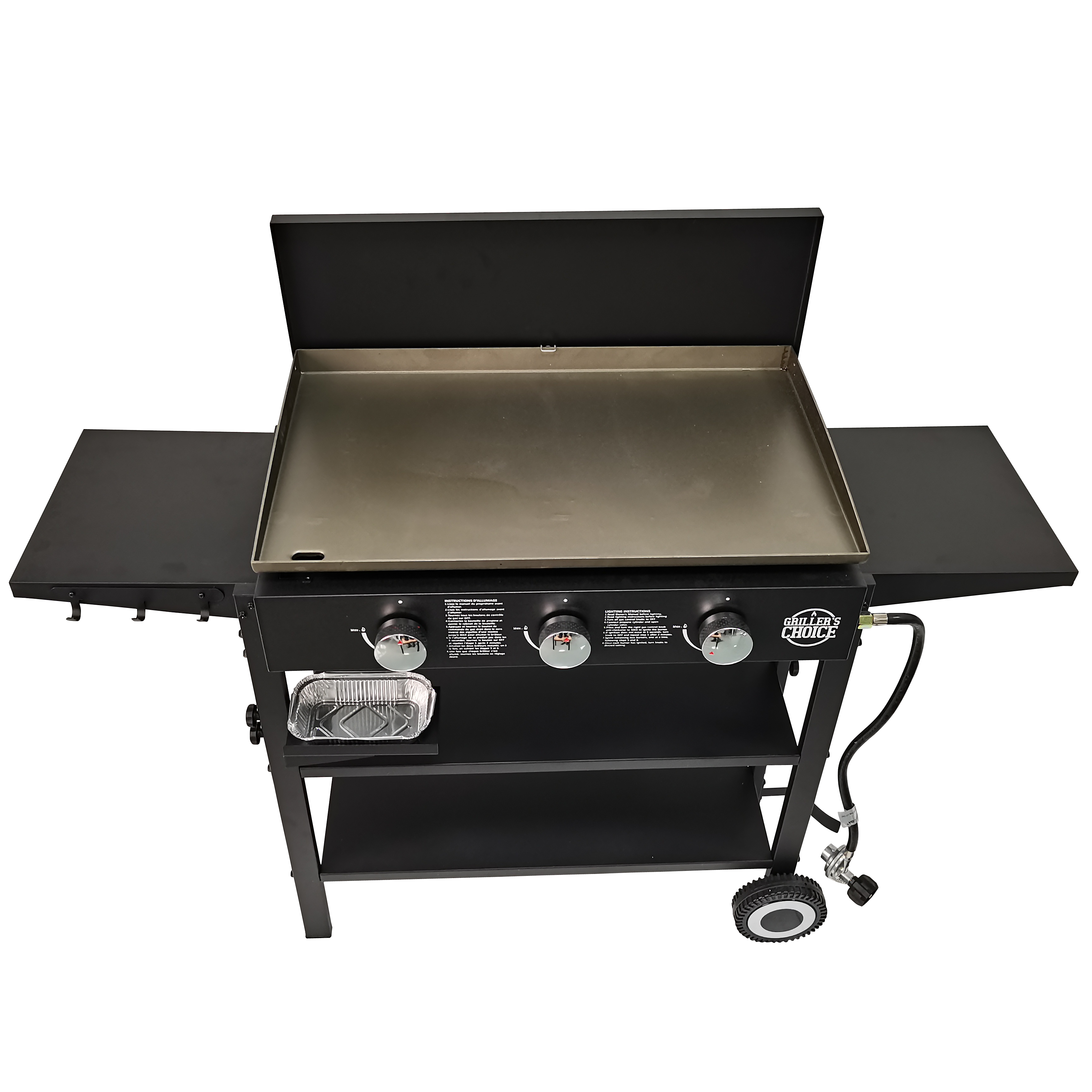 Griller s Choice Outdoor Griddle Grill Propane Flat Top Hood Included Griller s Choice Outdoor Griddle Grill Propane Flat Top Hood Included