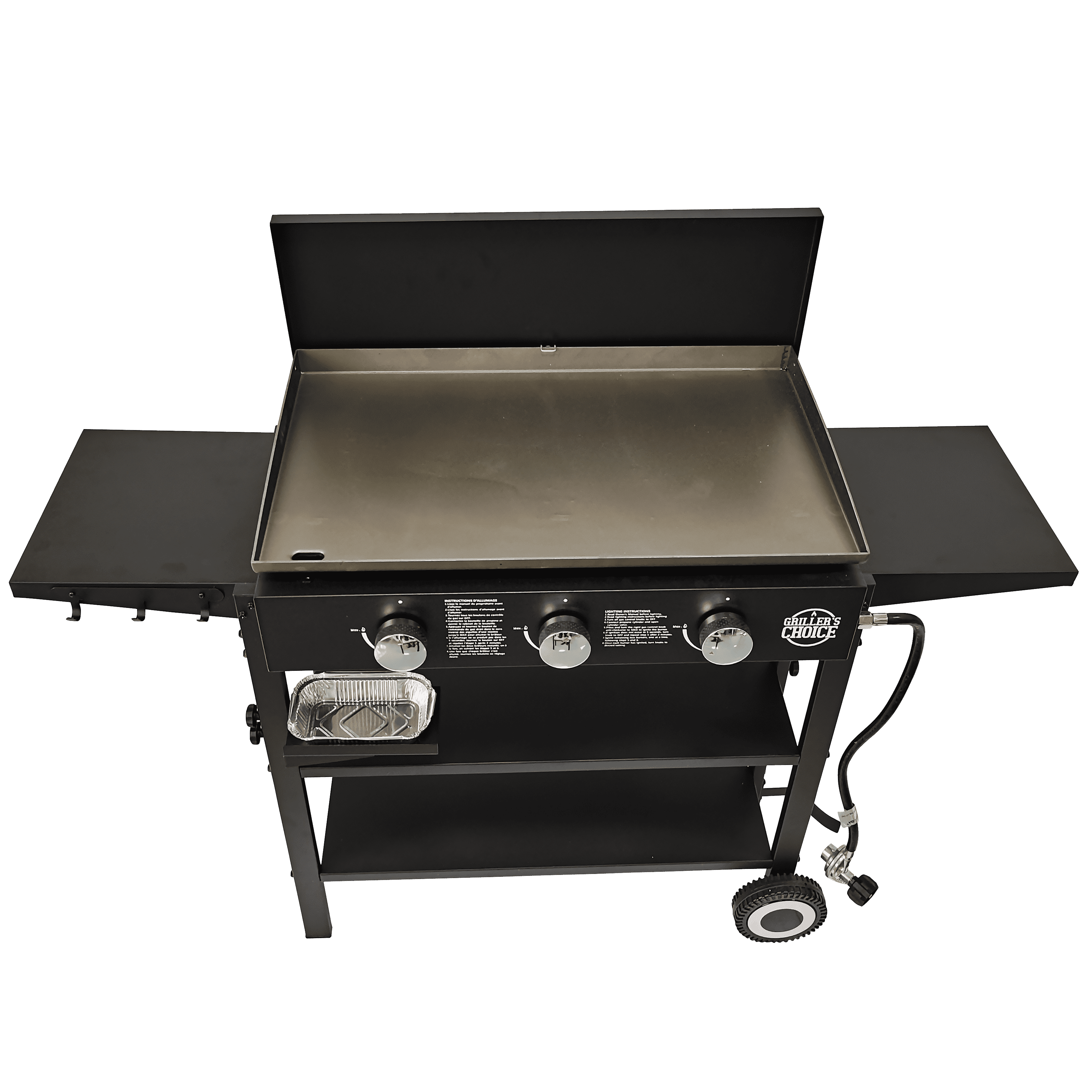 Griller's Choice Propane Griddle Grill - 2-in-1 Portable BBQ, Large ...