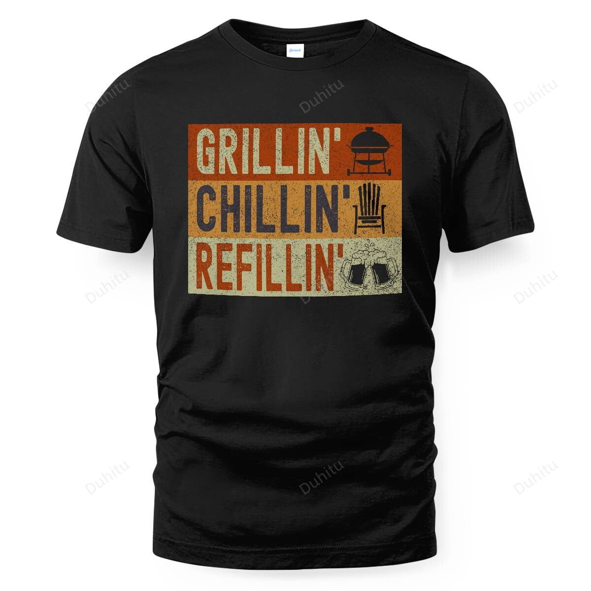 Grillin Chillin Refillin Vintage Funny Grill Dad - Walmart.com
