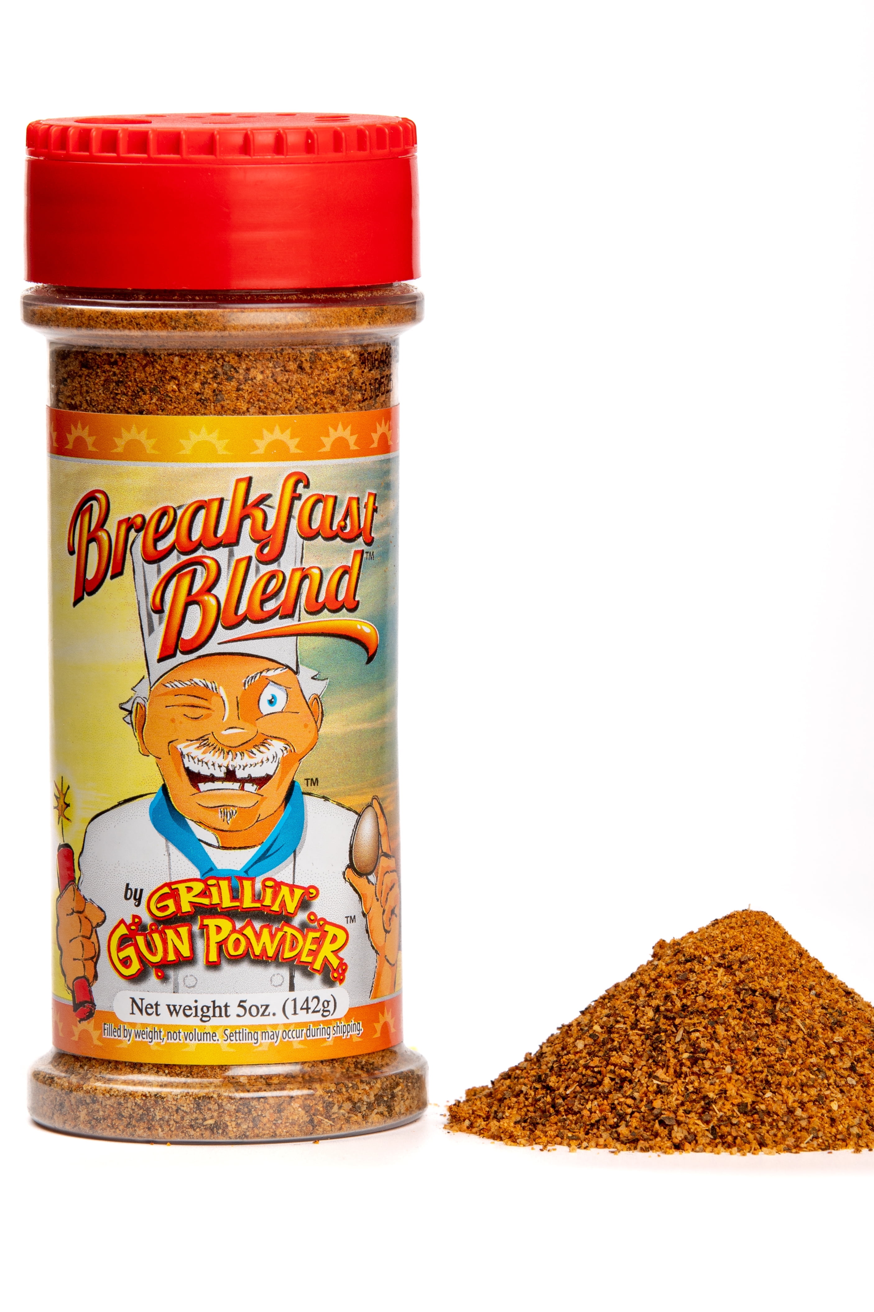 Grillin' Gun Powder Breakfast Egg Seasoning 5.0oz, Low Sodium, Vegan ...