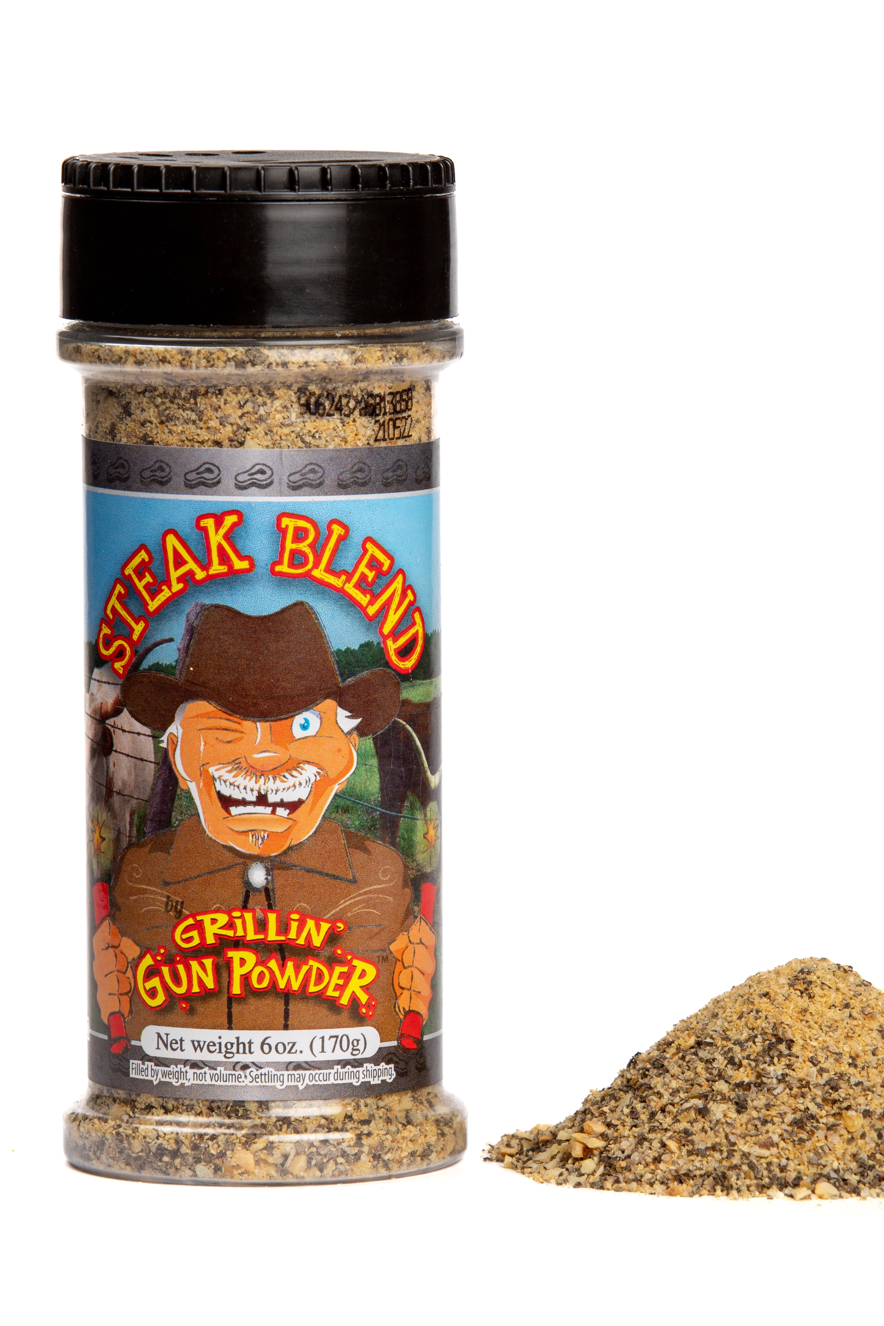 Grillin' GunPowder Steak Seasoning Spices Blend 6.0oz - Low Sodium ...