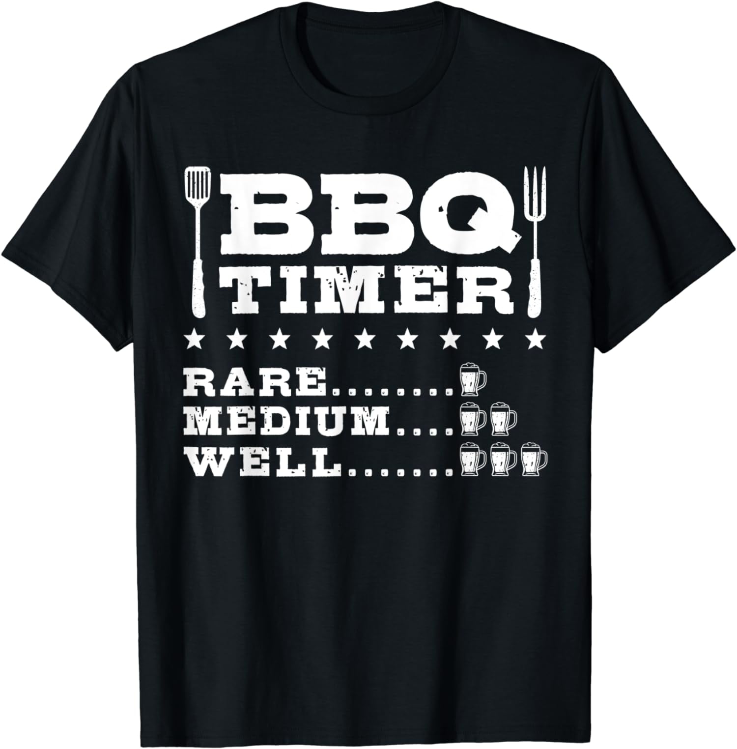 Grilling BBQ Timer Barbecue and Beer Grill T-Shirt - Walmart.com