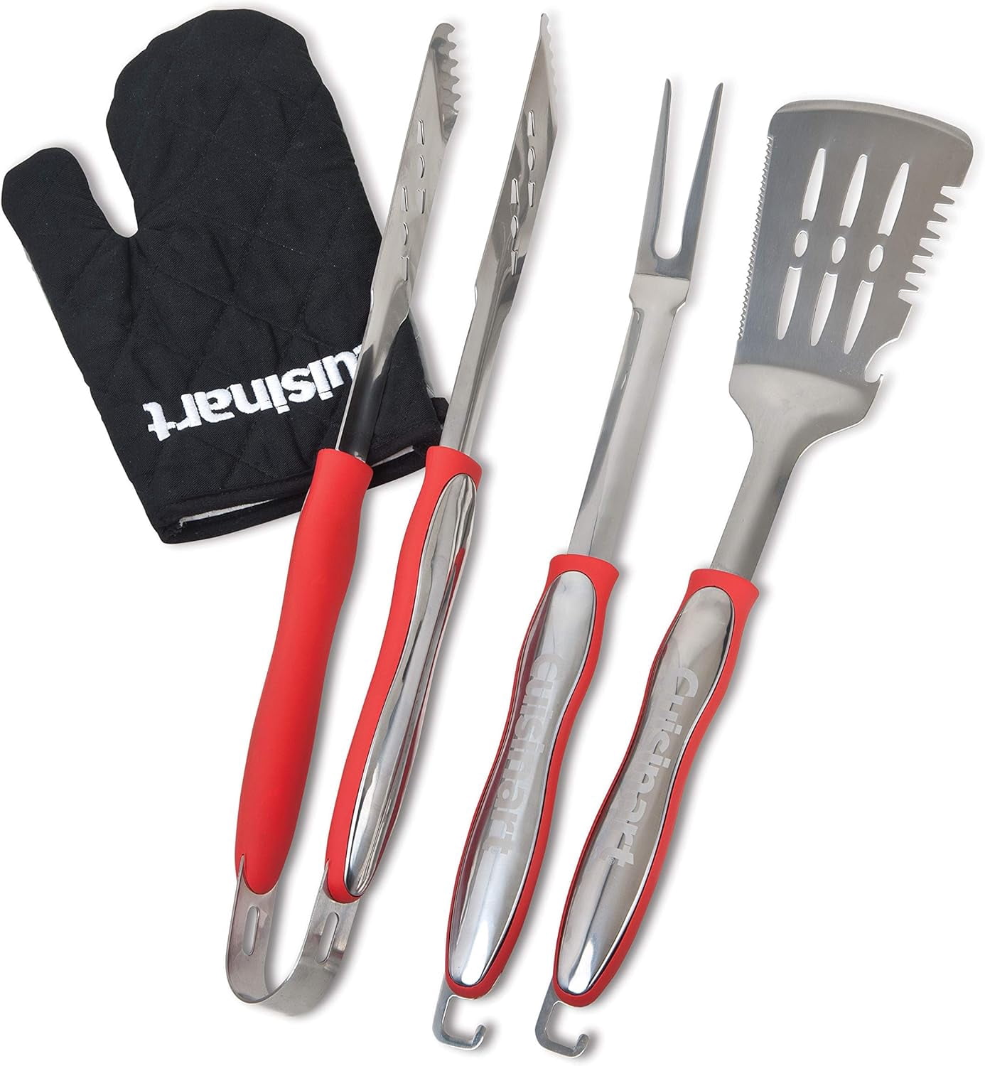 Grilling Tool Set with Grill Glove, Red (3-Piece) - Walmart.com