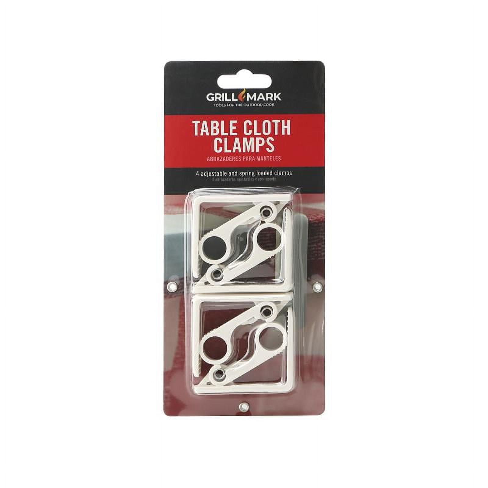 Grillmark Grill Mark 02108ACE Classic Tablecloth Clamps, White, Plastic ...