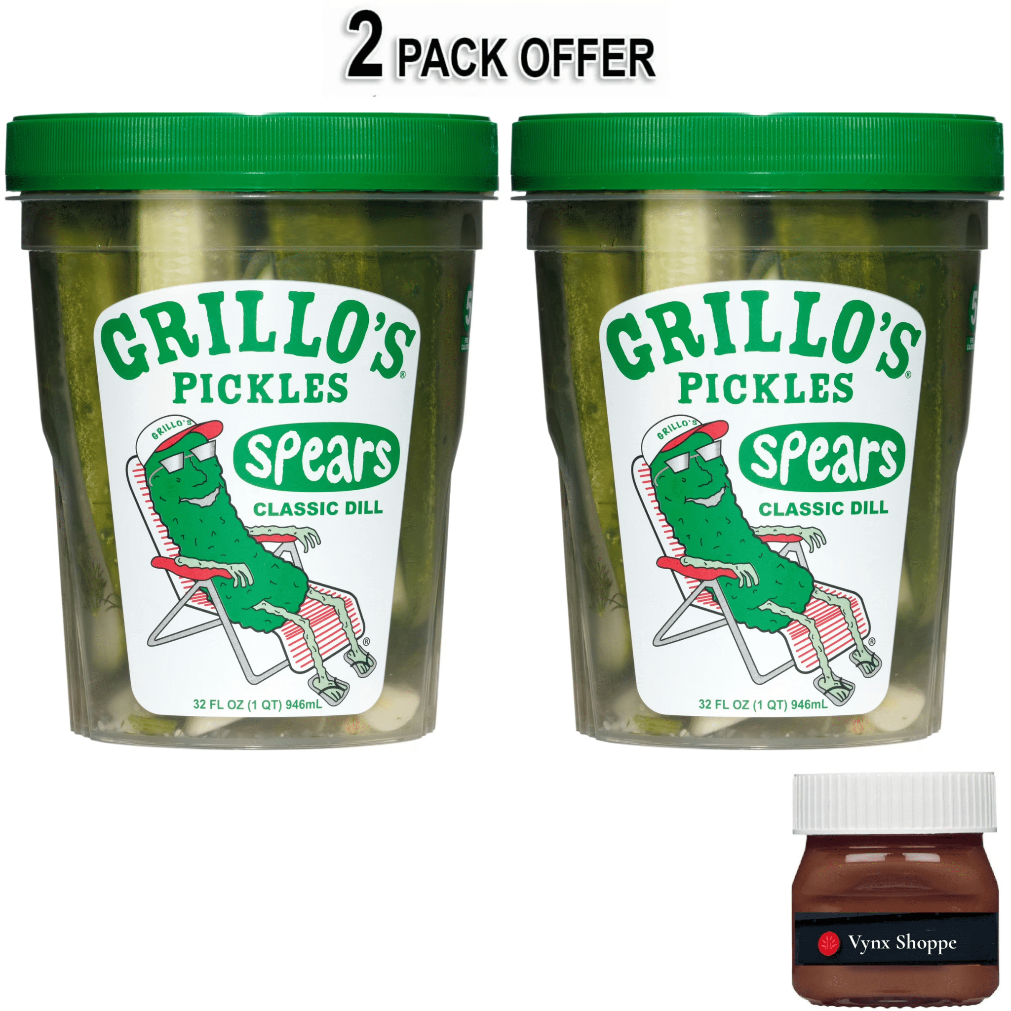 Grillo's Pickles Classic Dill Pickle Spears, 32 fl oz , Jar - Walmart.com