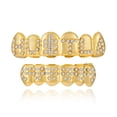 Grillz - Gold & Silver 6/8 Teeth Top & Bottom Grillz Set for Men and ...