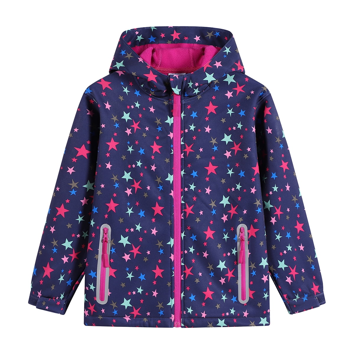 Grils Rain Jackets Lightweight Waterproof Hooded Raincoats Windbreakers ...