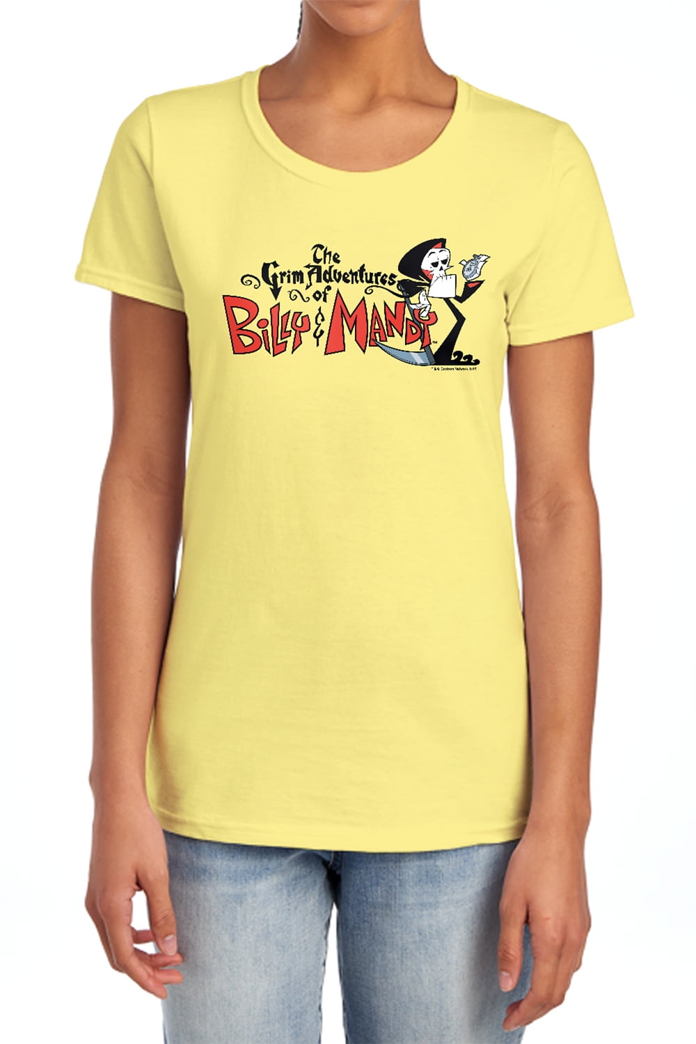 Grim Adventures of Billy & Mandy Logo Women's T Shirt, Banana, Small ...