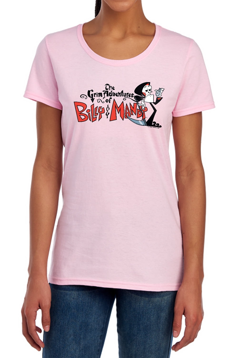 Grim Adventures of Billy & Mandy Logo Women's T Shirt, Pink, Medium ...